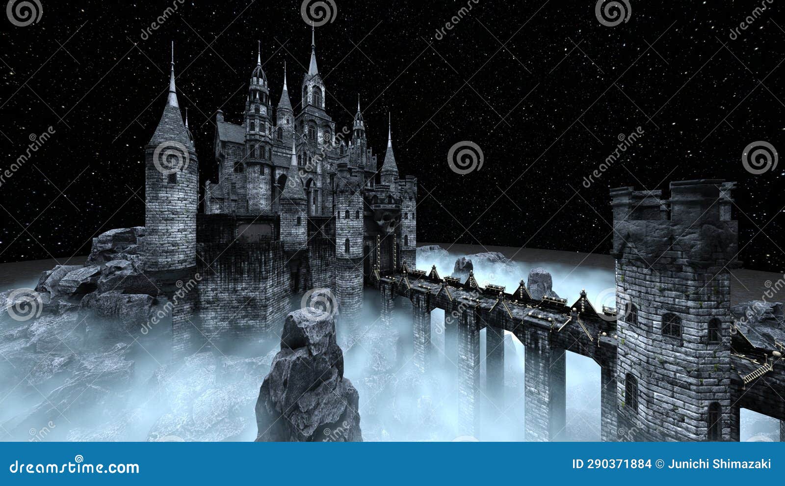 3D Rendering of the Skeleton Castle Stock Illustration - Illustration ...