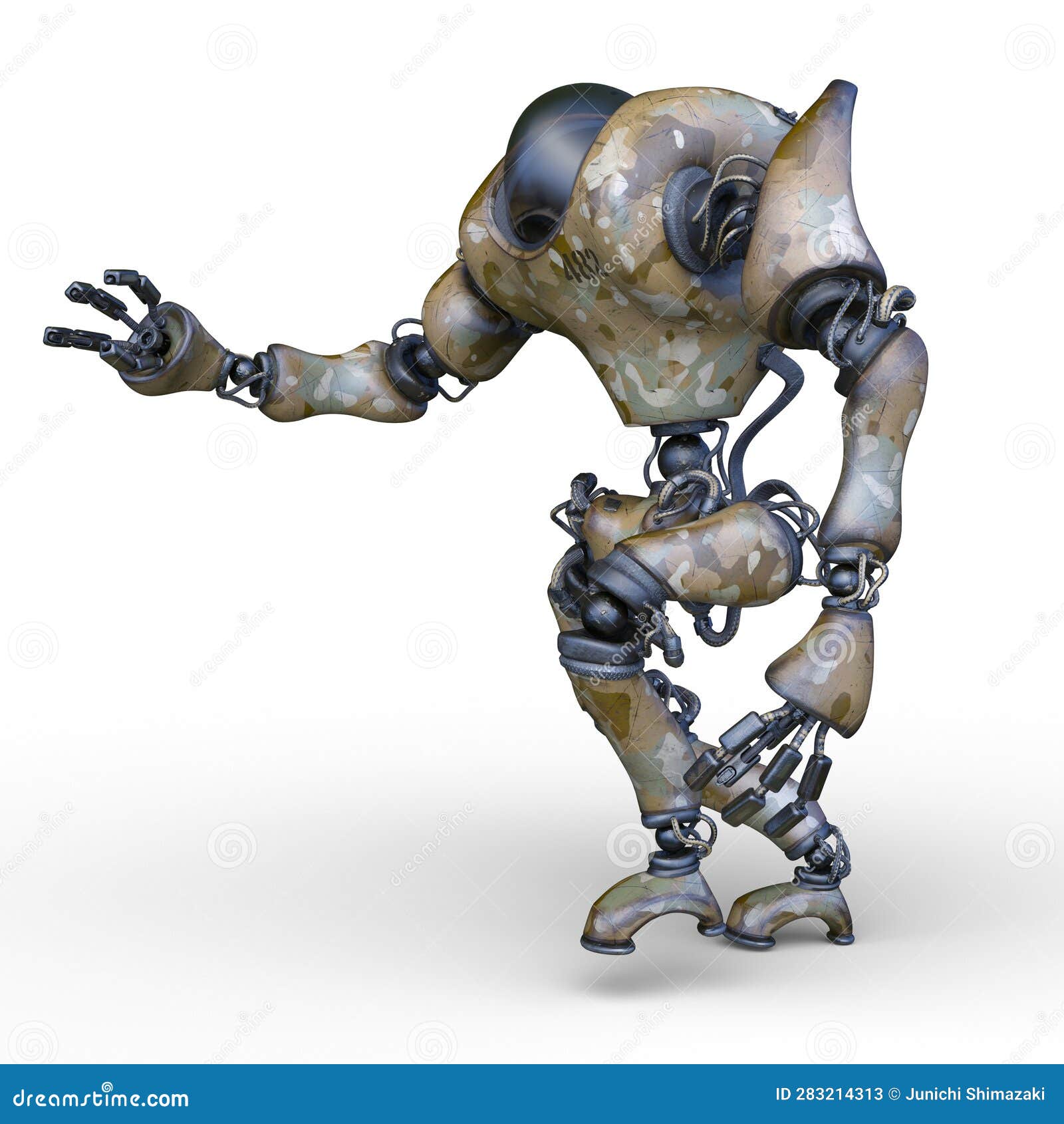 3D Rendering of a Skeleton-faced Monster Stock Illustration ...