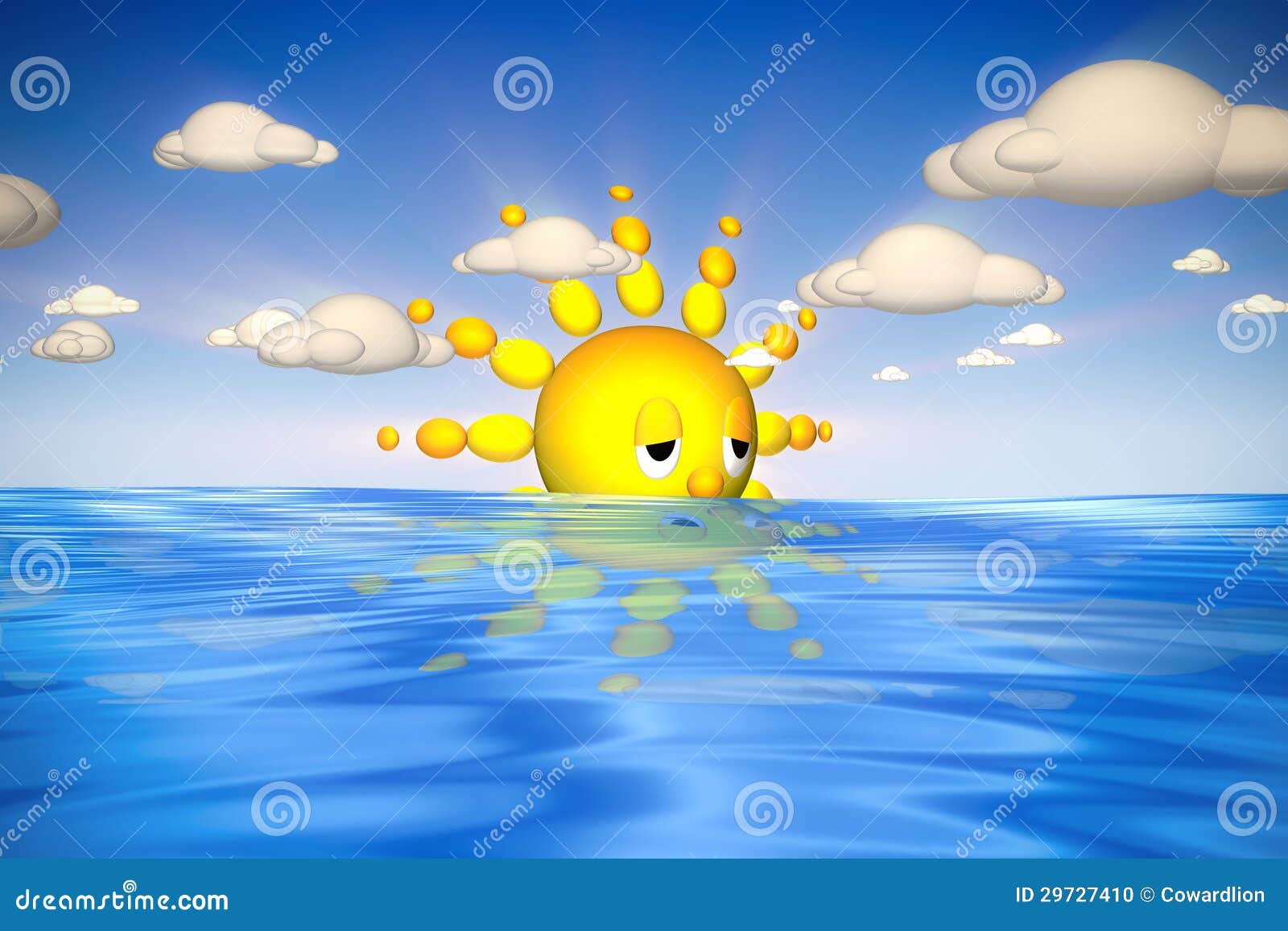 Sleepy Sunday stock illustration. Illustration of sunset - 29727410
