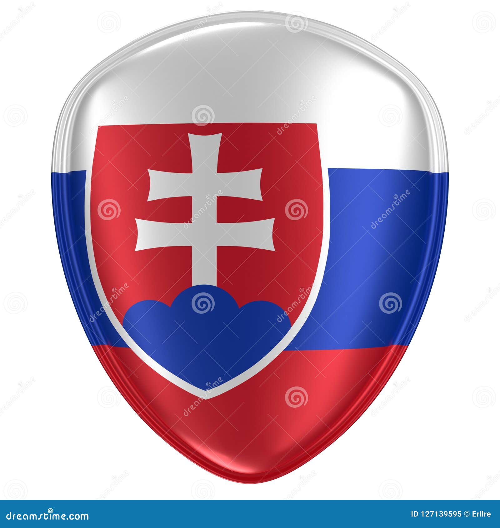 3d Rendering of a Slovakia Flag Icon. Stock Illustration - Illustration ...