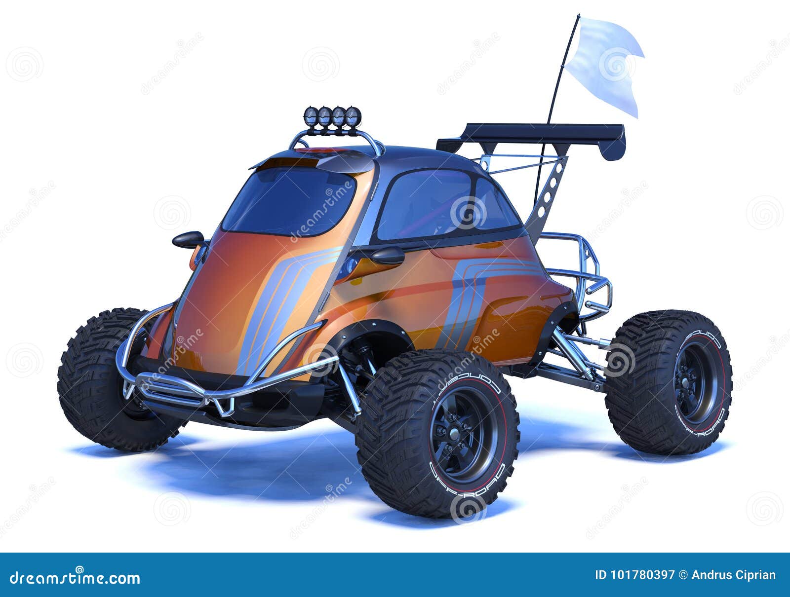 3D Rendering - Small Concept ATV Stock Illustration - Illustration of ...