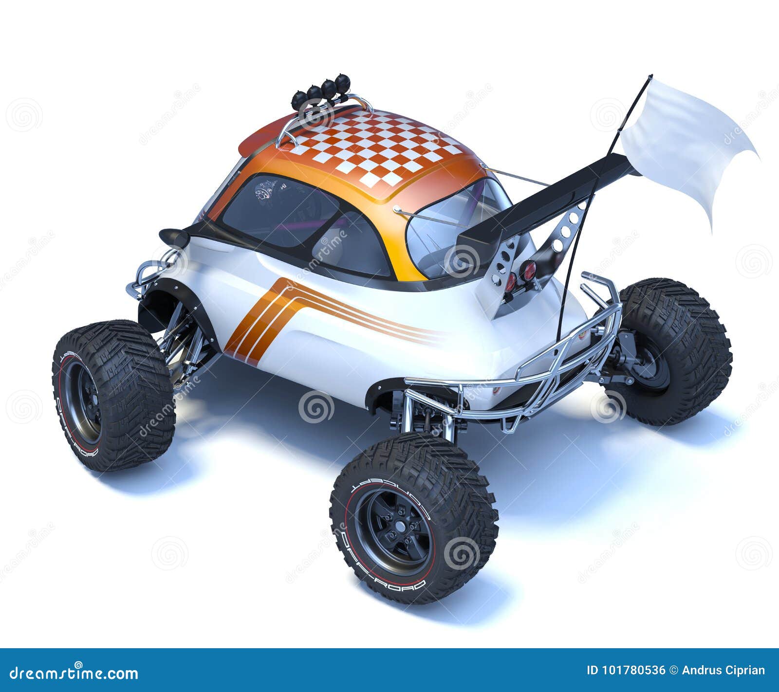 3D Rendering - Small Concept ATV Stock Illustration - Illustration of ...