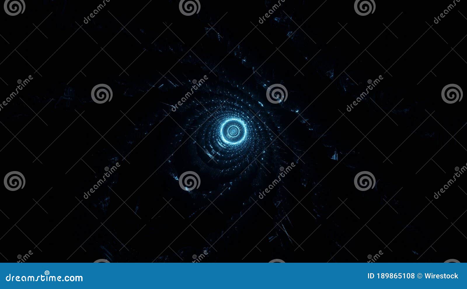 3D Rendering of a Small Light Blue Circle on the Center Surrounded with ...