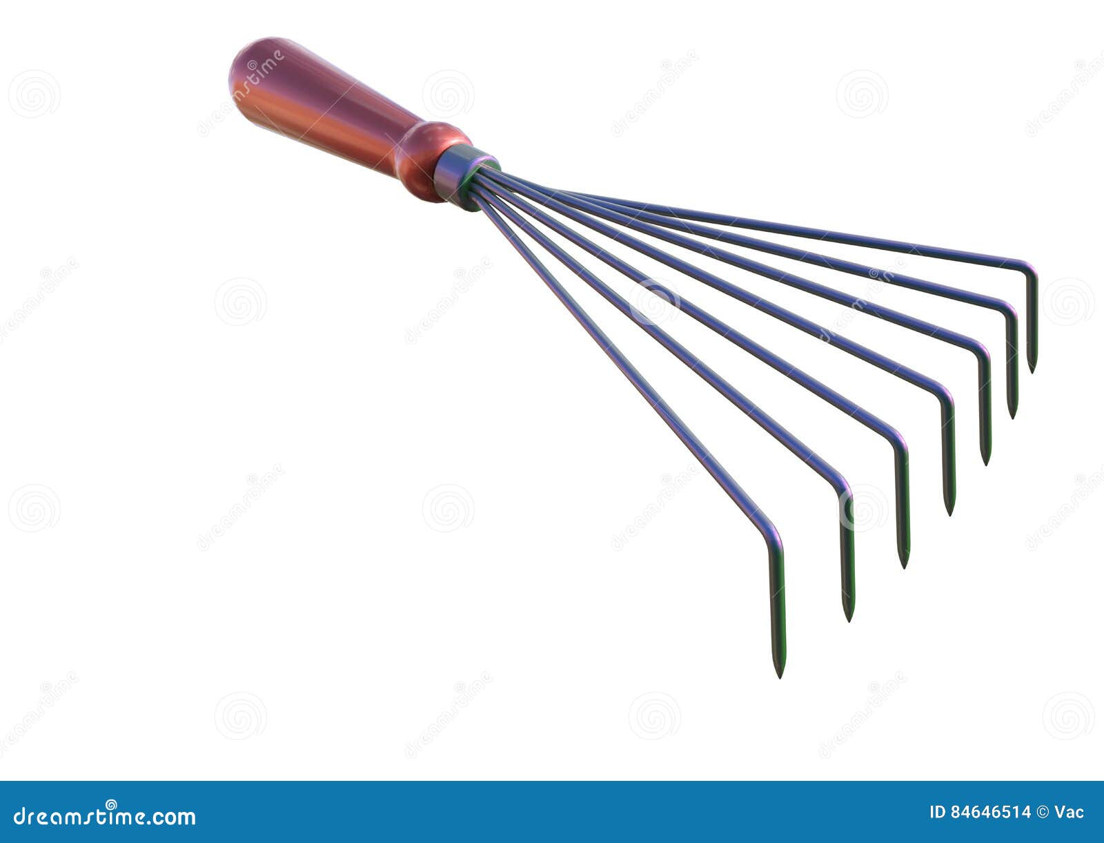 3D Rendering Small Rake on White Stock Photo - Image of equipment ...