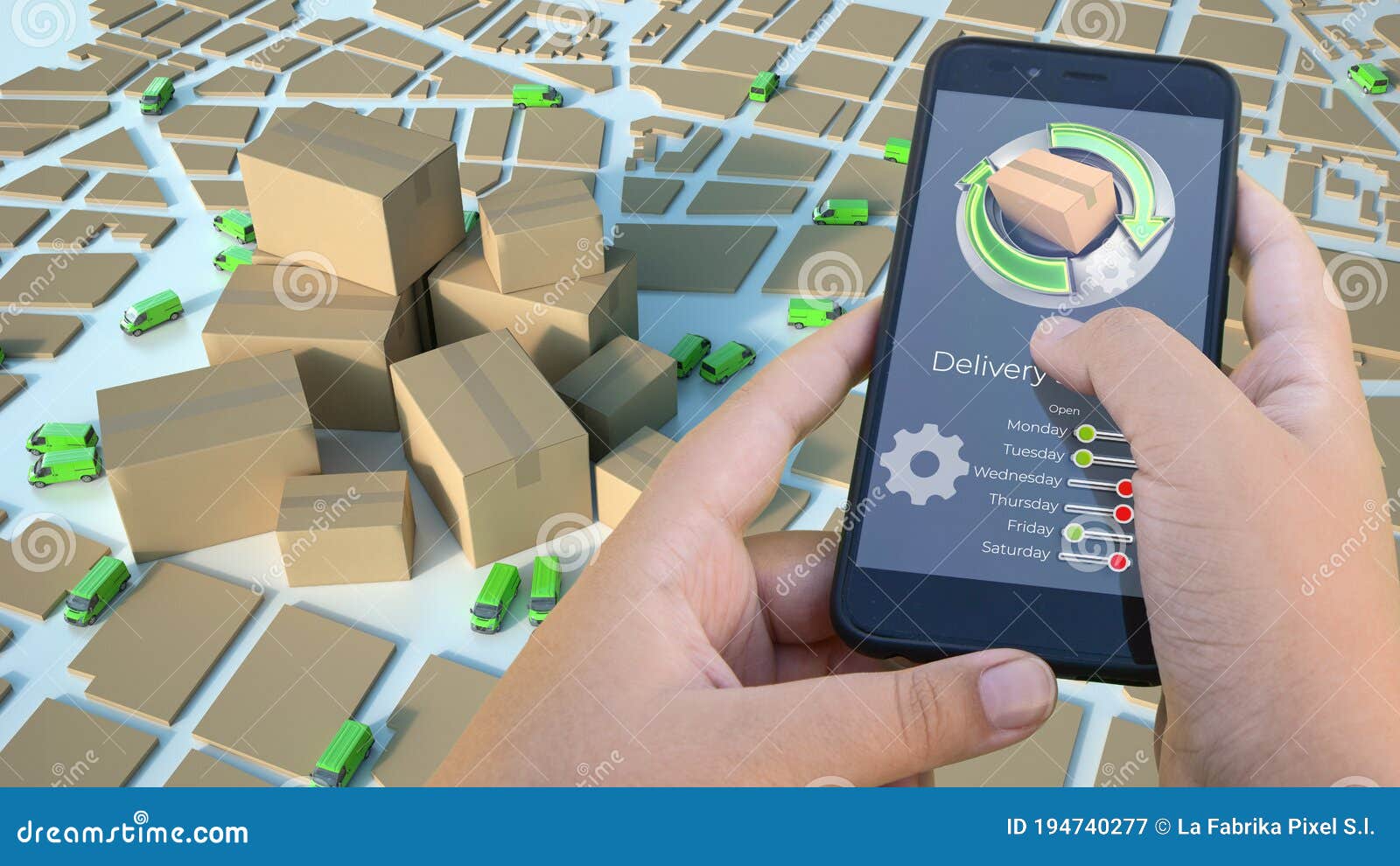 App Tracking Parcel on the Move Stock Image - Image of geolocation ...