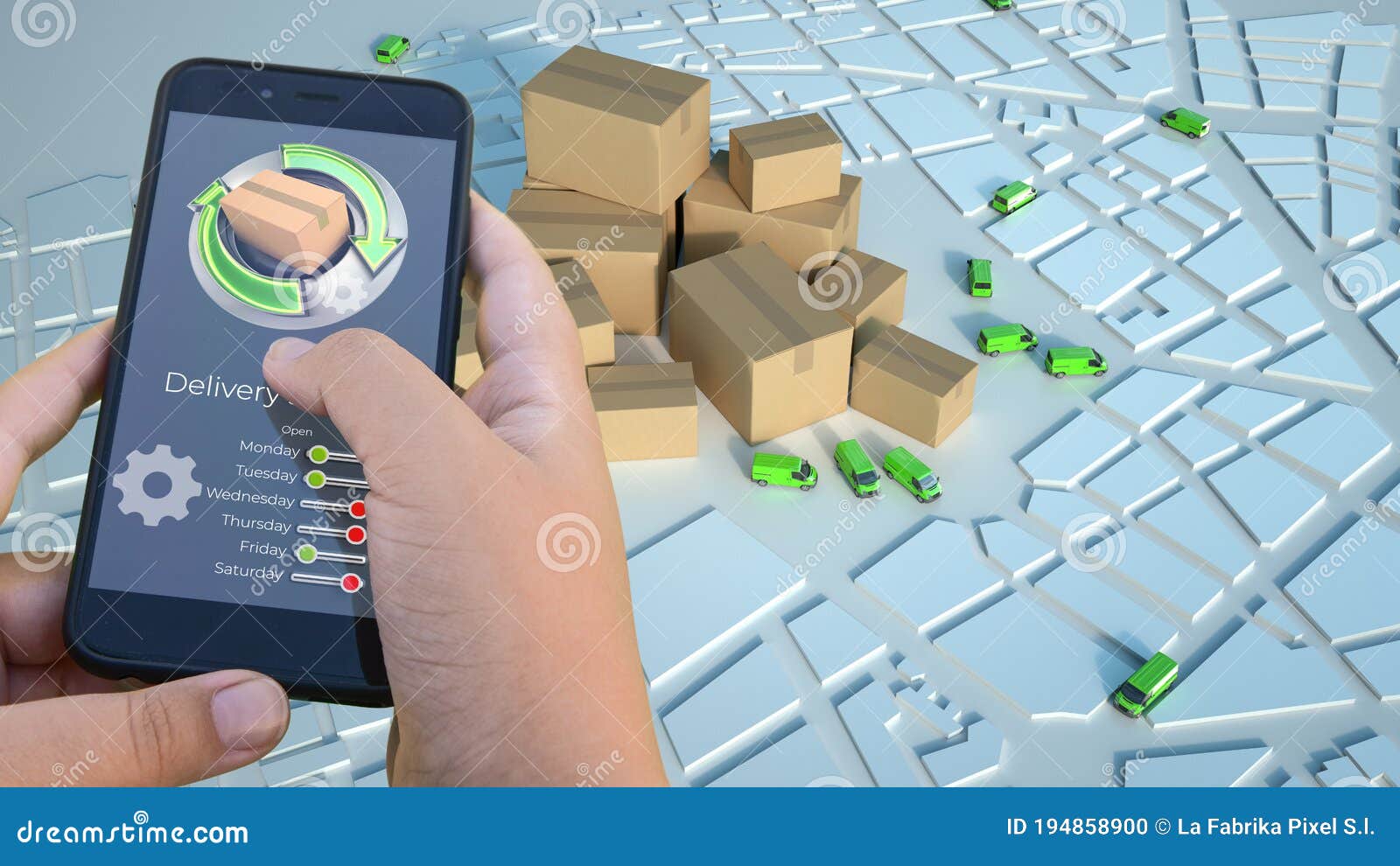 App Tracking Parcel on the Move Stock Photo - Image of satellite ...