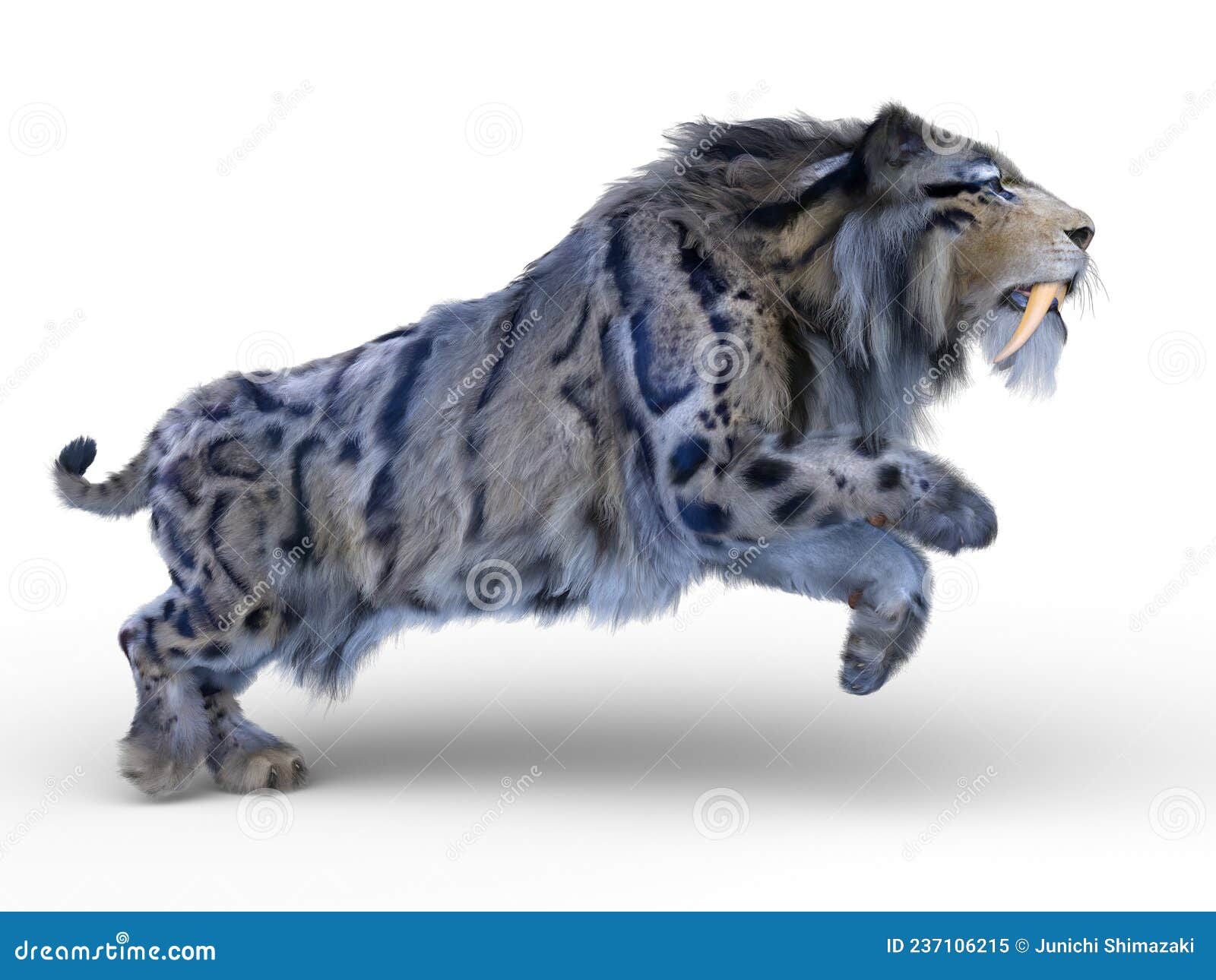 3D rendering of a smilodon stock illustration. Illustration of beast ...