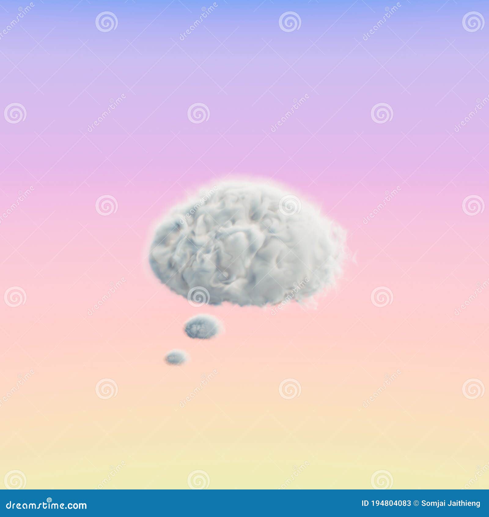 3d Rendering Smoke or Clouds in the Shape of Bubble Speech ...