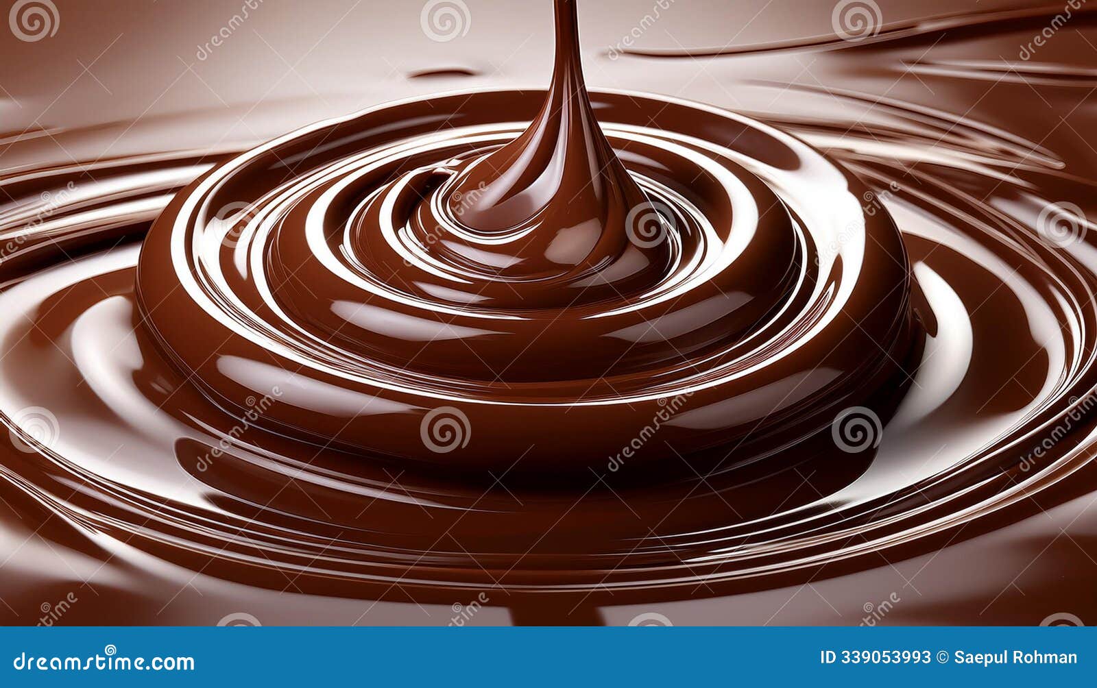 Splash of Melted Chocolate in a Container with a White Background Stock ...