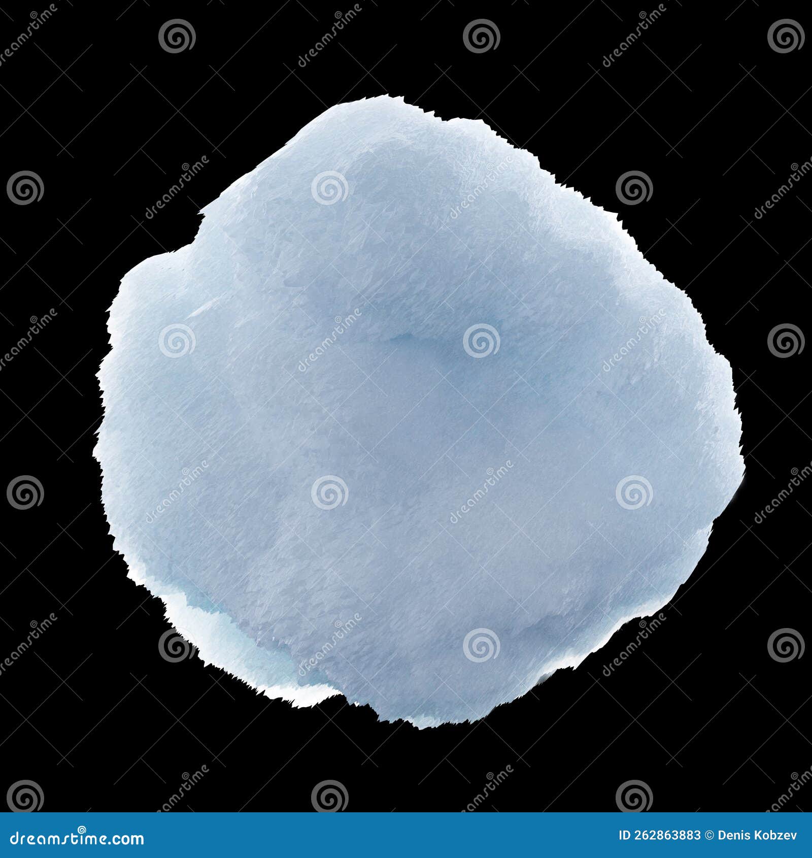 3d Rendering. Snowball or Hailstone on a Black Background Stock ...