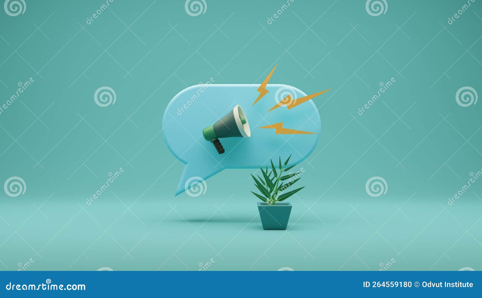 3d Rendering of Social Media Ad Message Frame Box Icon, 3D Speech ...