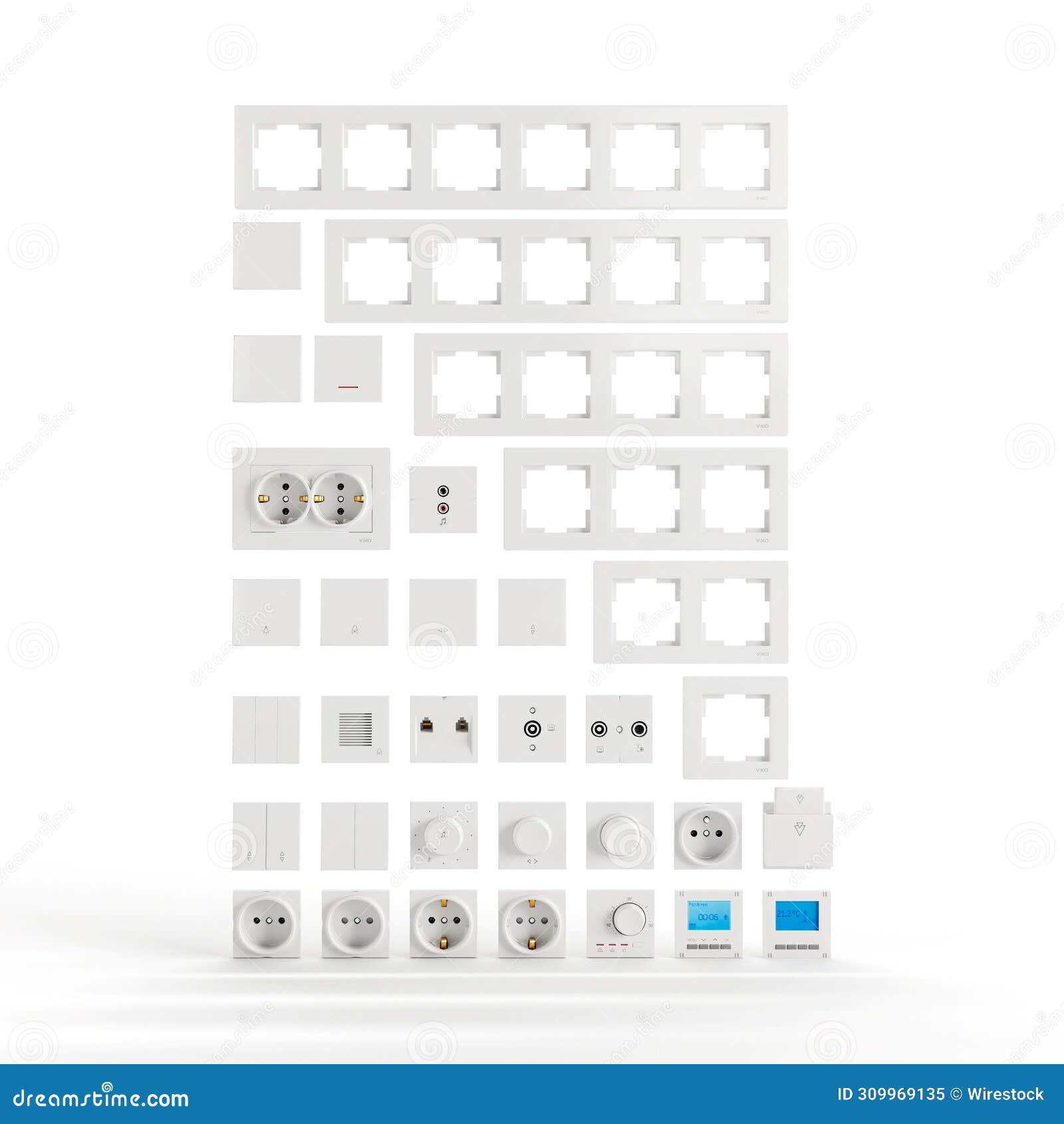 3D Rendering of Sockets and Plugs in a Realistic Style Stock ...