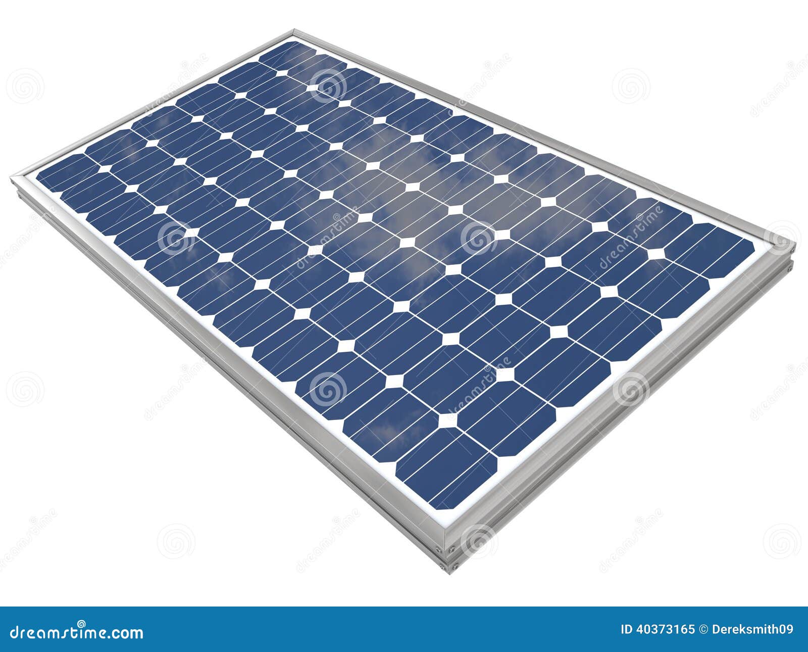 3d Rendering of a Solar Panel Stock Illustration - Illustration of ...