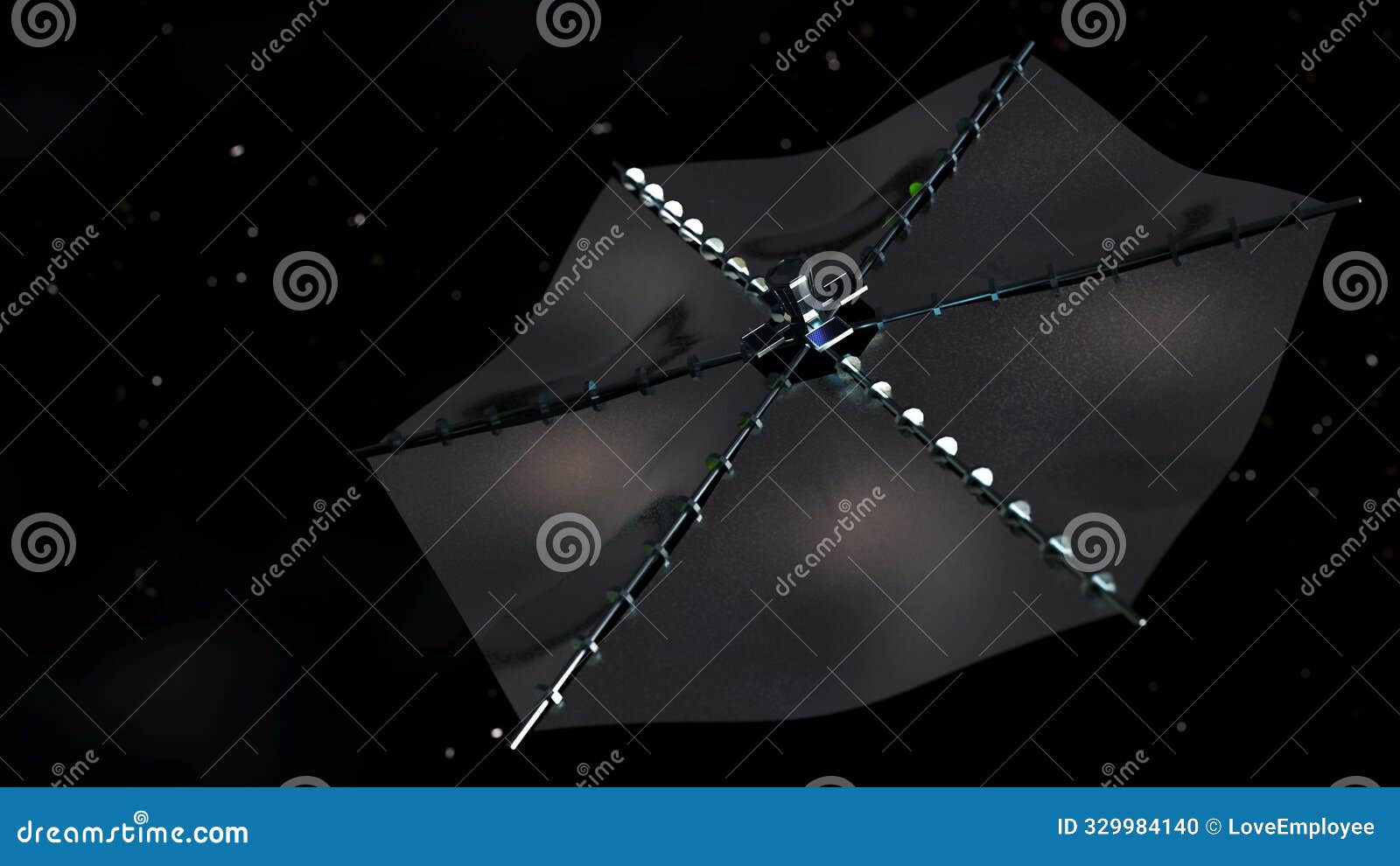 Solar Sail Concept Art In A Futuristic Setting Stock Photo ...