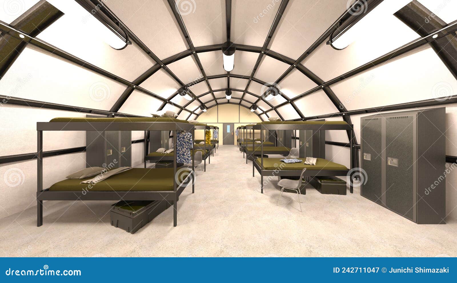 3D Rendering of the Soldier Waiting Room Stock Illustration ...