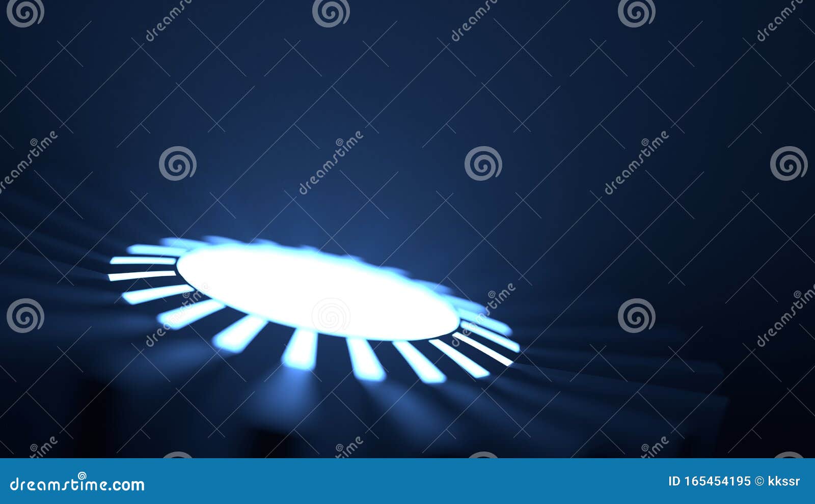 3D Rendering of Solid State Long Lasting Battery Energy Concept. Blue ...