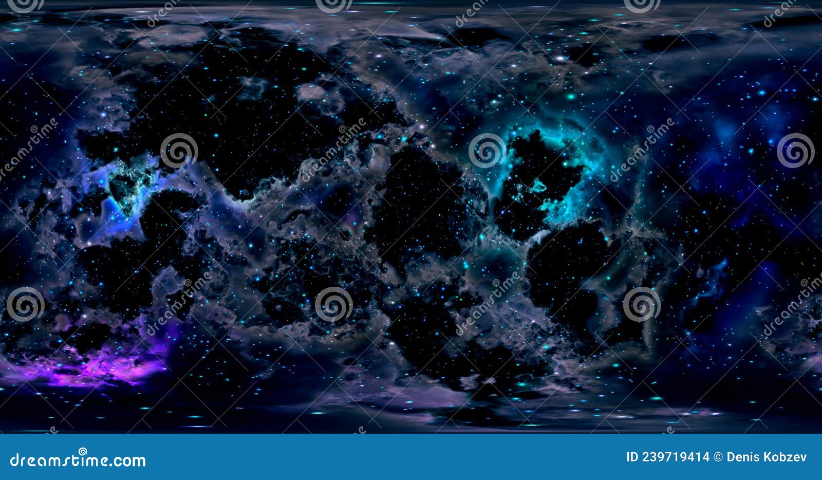 3d Rendering. Space Background with Nebula and Stars. Environment 360 ...