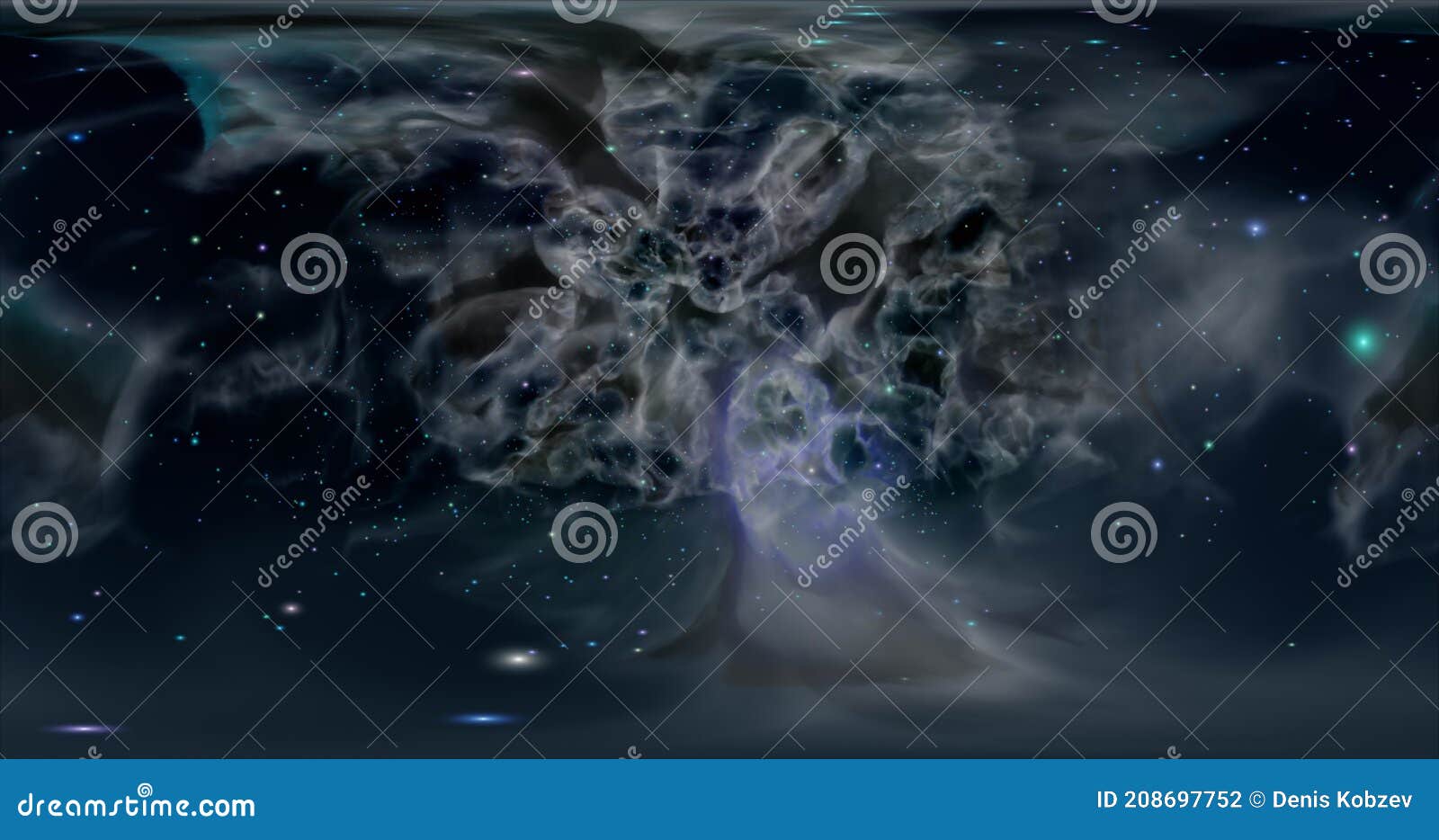 3d Rendering. Space Background with Nebula and Stars. Environment 360 ...
