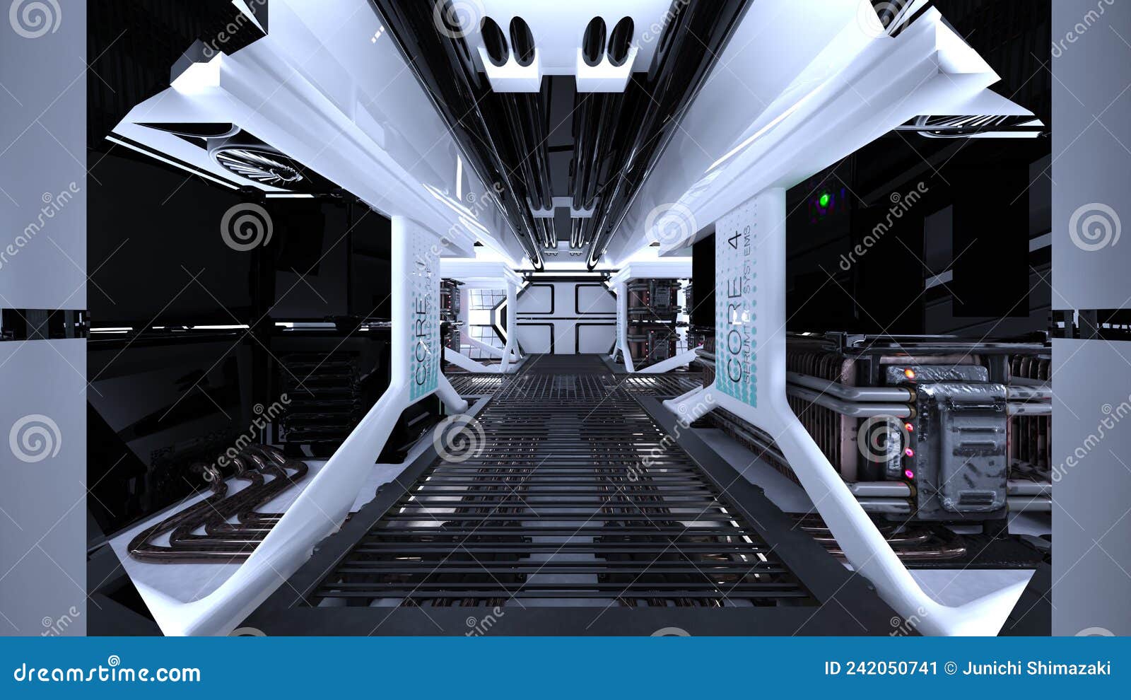 3D Rendering of the Spacecraft Passage Stock Illustration ...