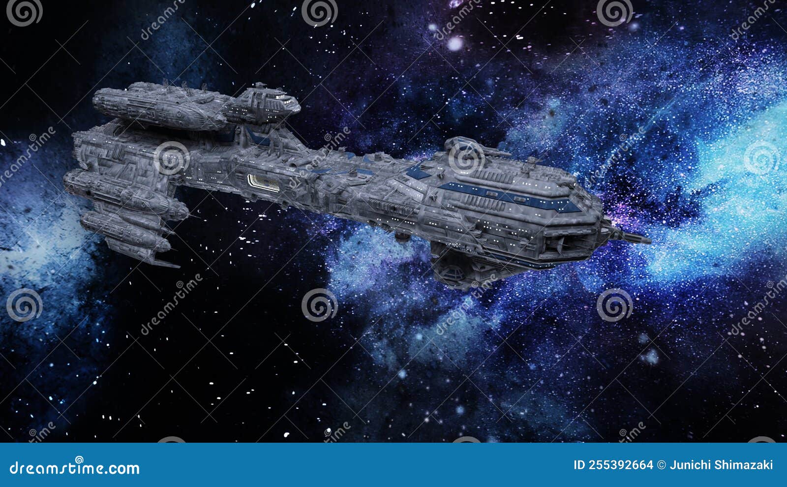 3D Rendering of a Spaceship Stock Illustration - Illustration of ...