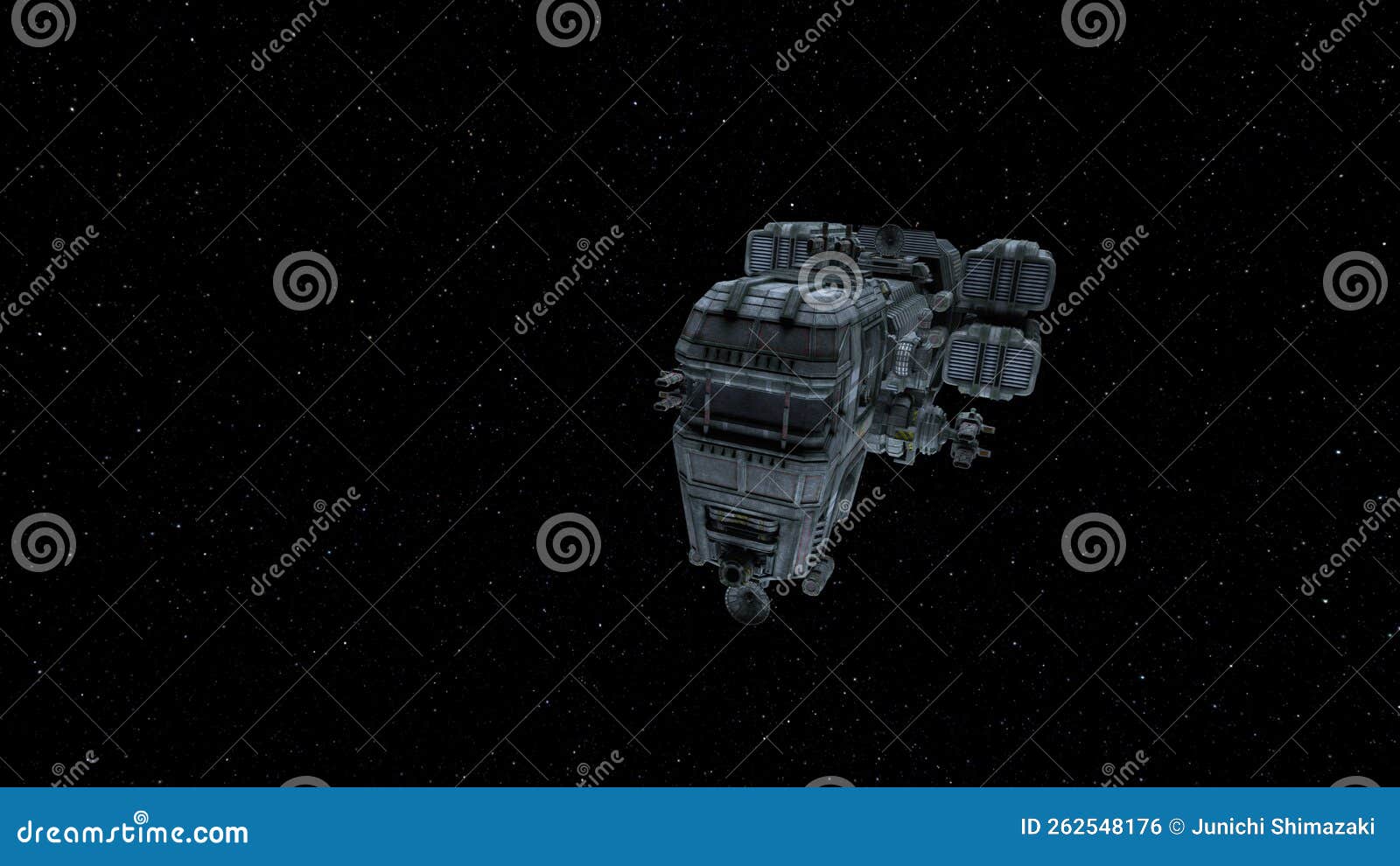 3D Rendering of a Spaceship Stock Illustration - Illustration of ...
