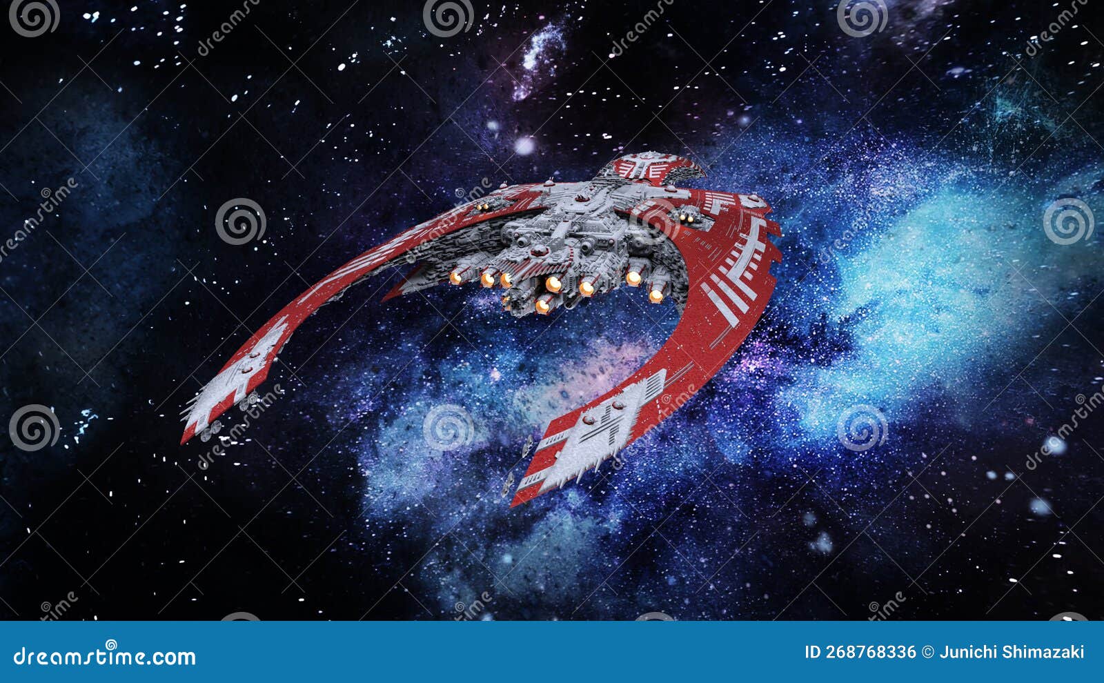 3D Rendering of a Spaceship Stock Illustration - Illustration of ...