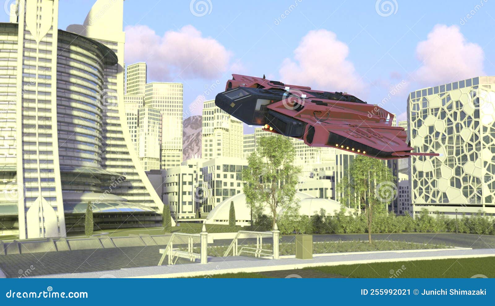 3D Rendering of a Spaceship Stock Illustration - Illustration of ...