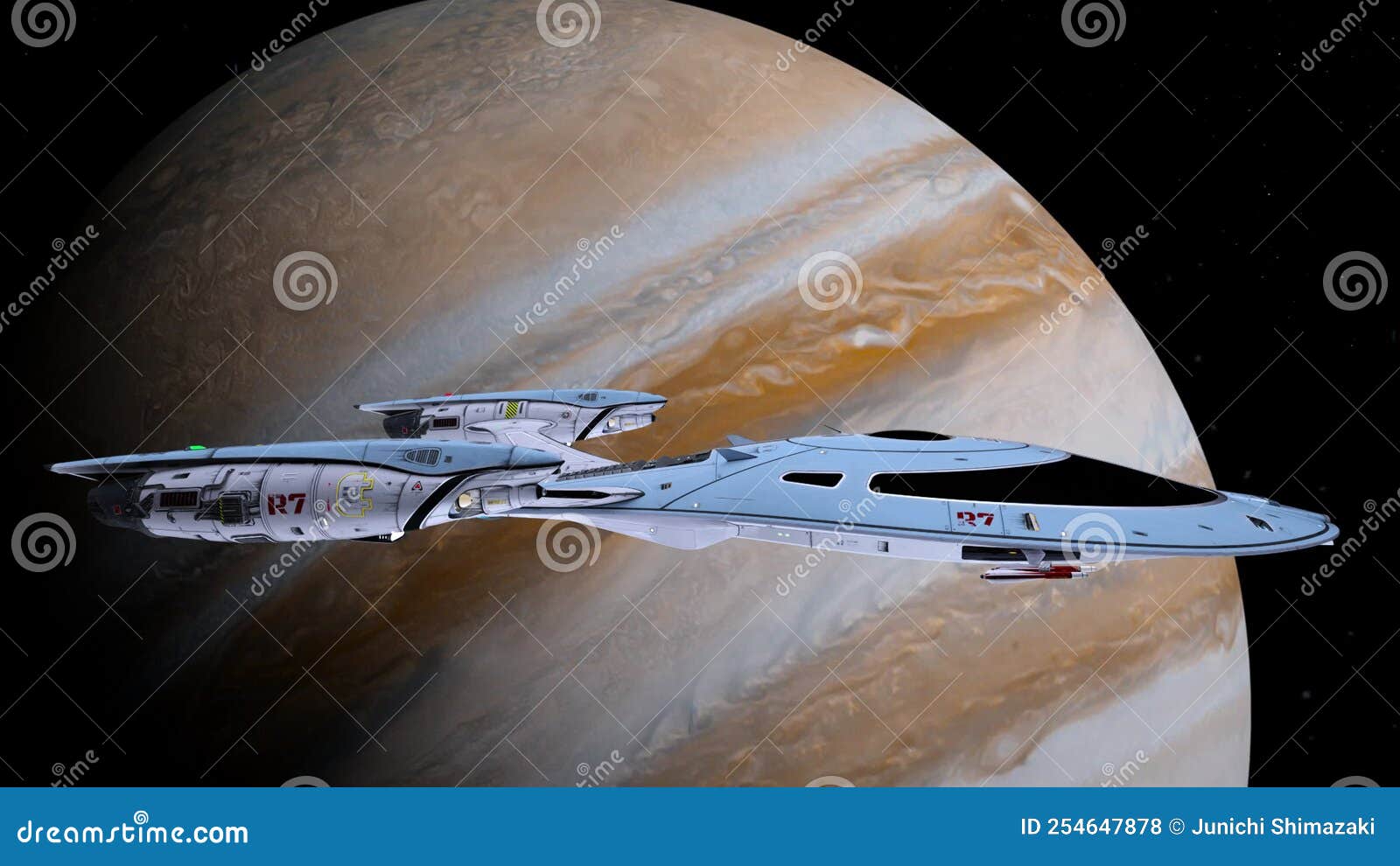 3D Rendering of a Spaceship and the Planet Stock Footage - Video of ...