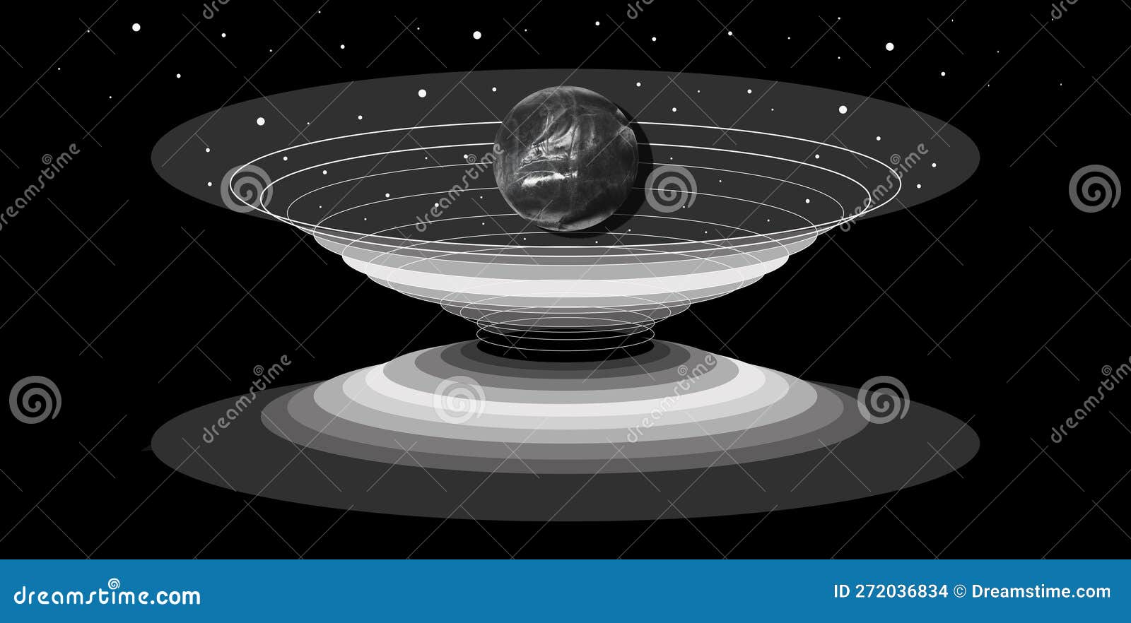 Spacetime black hole stock illustration. Illustration of polygonal ...