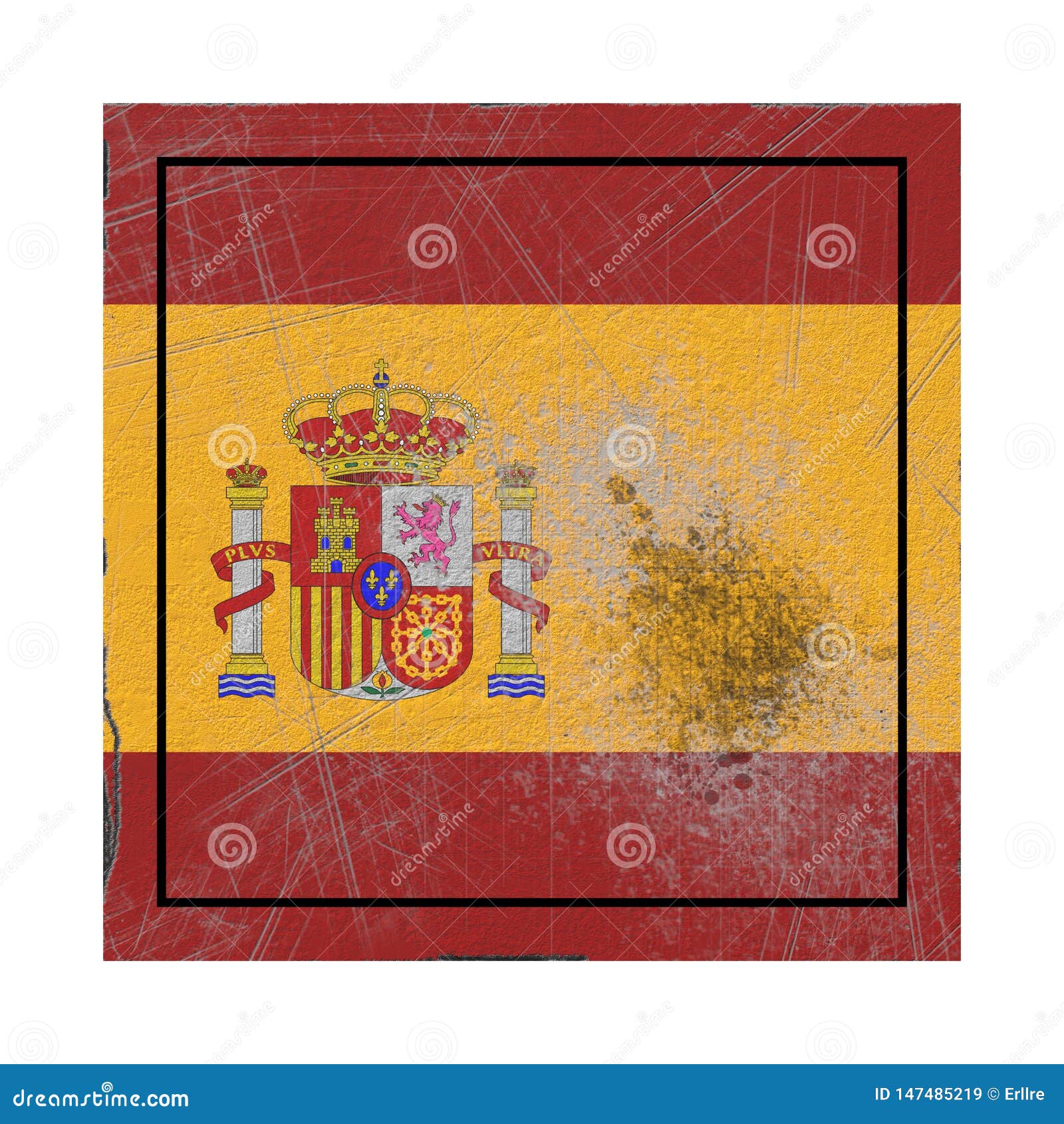 Old Spain flag stock illustration. Illustration of dirty - 147485219