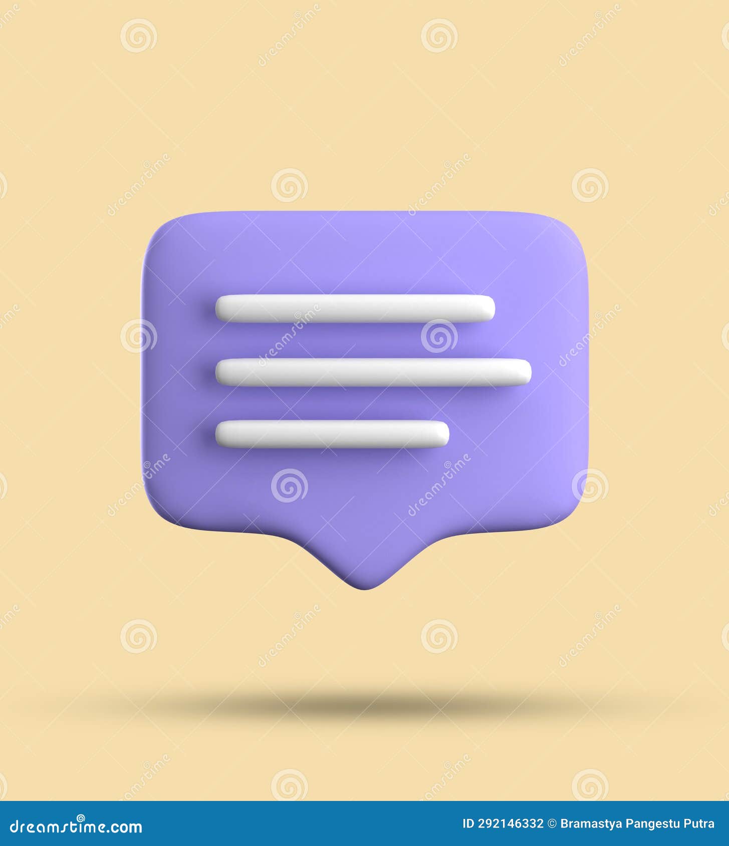 3d Rendering of Speech Bubble with Notification Icons Stock ...