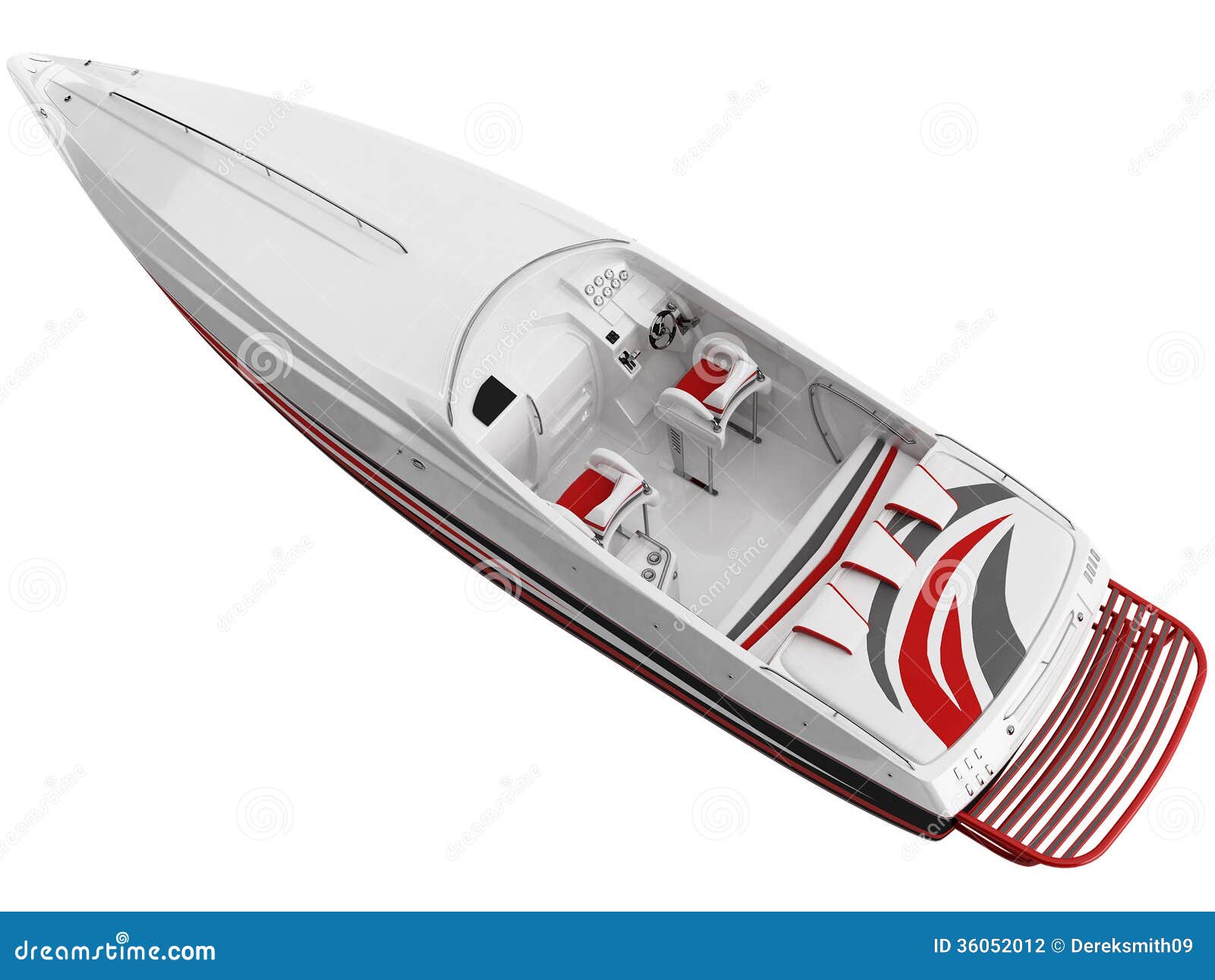 3d Rendering of a Speed Boat Stock Illustration - Illustration of race ...