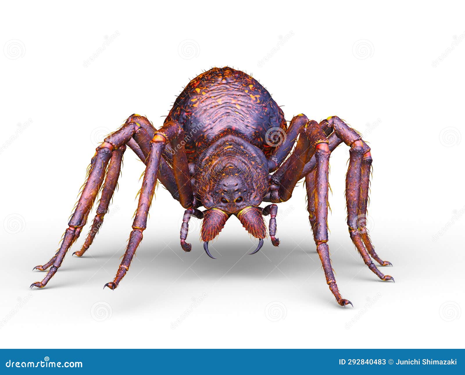 3D rendering of a spider stock illustration. Illustration of beneficial ...
