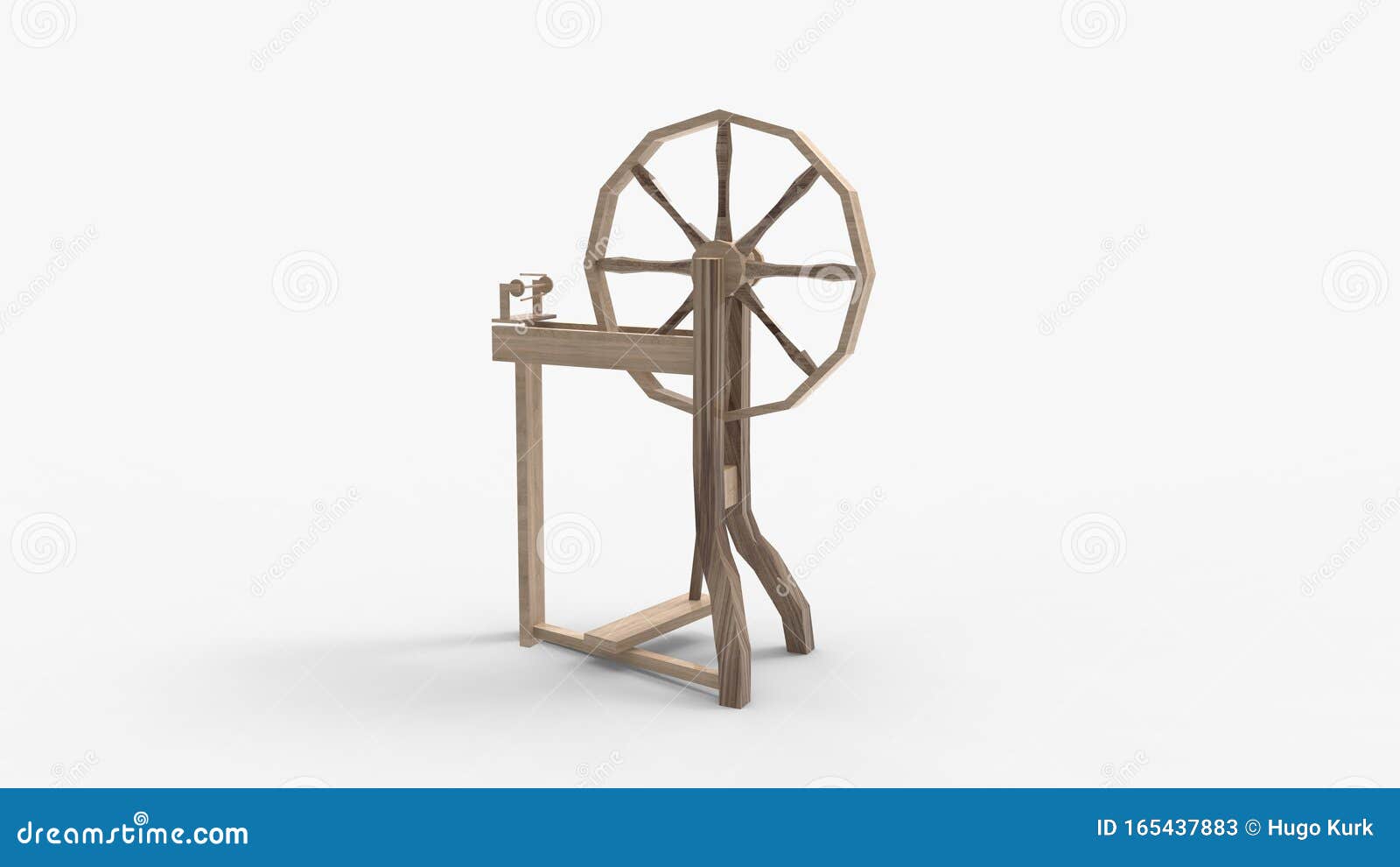 3d Rendering of a Spinning Wheel Isolated in Studio Background Stock ...