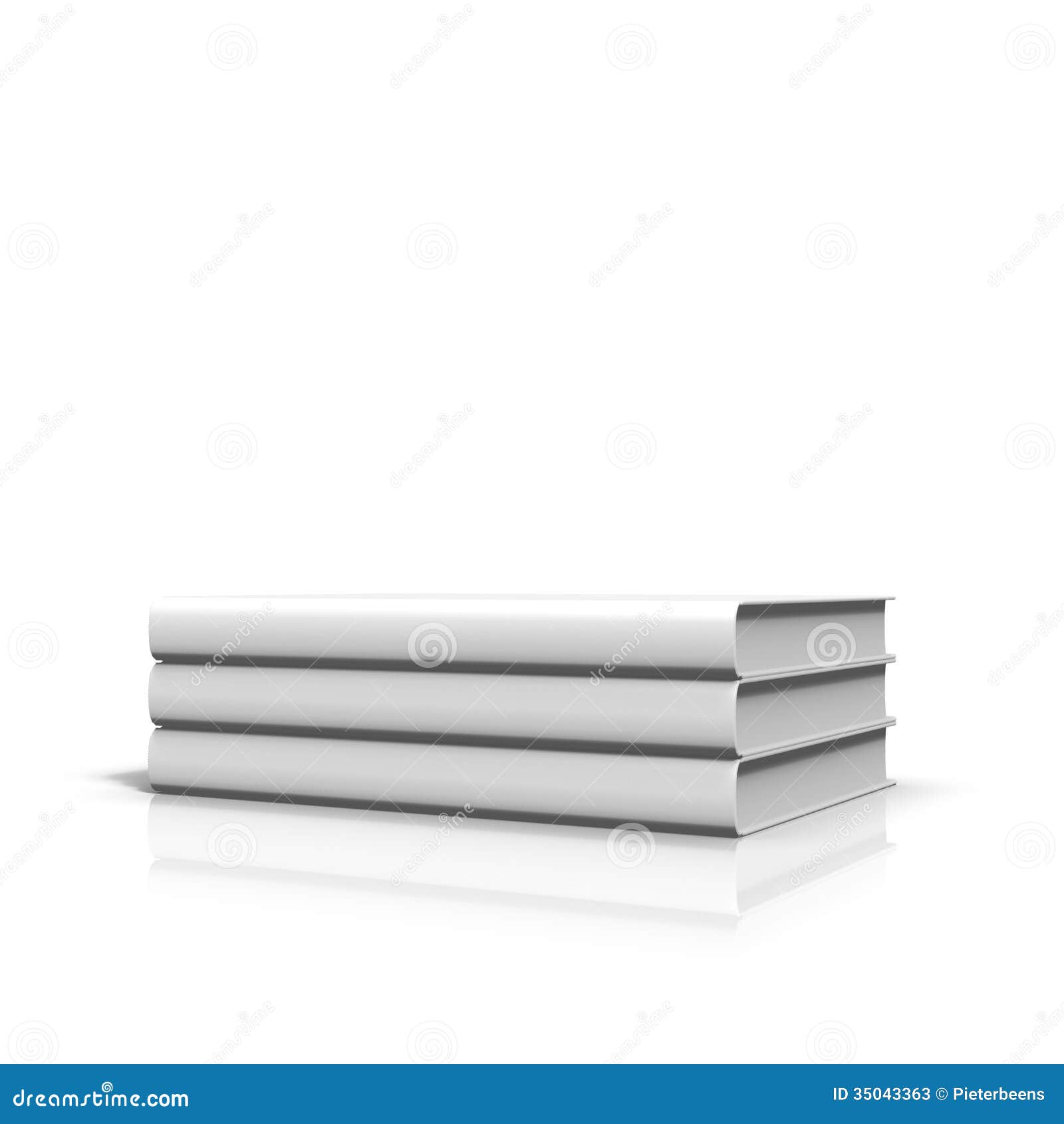 3d Rendering of Stack of Books, Isolated on White Background Stock ...