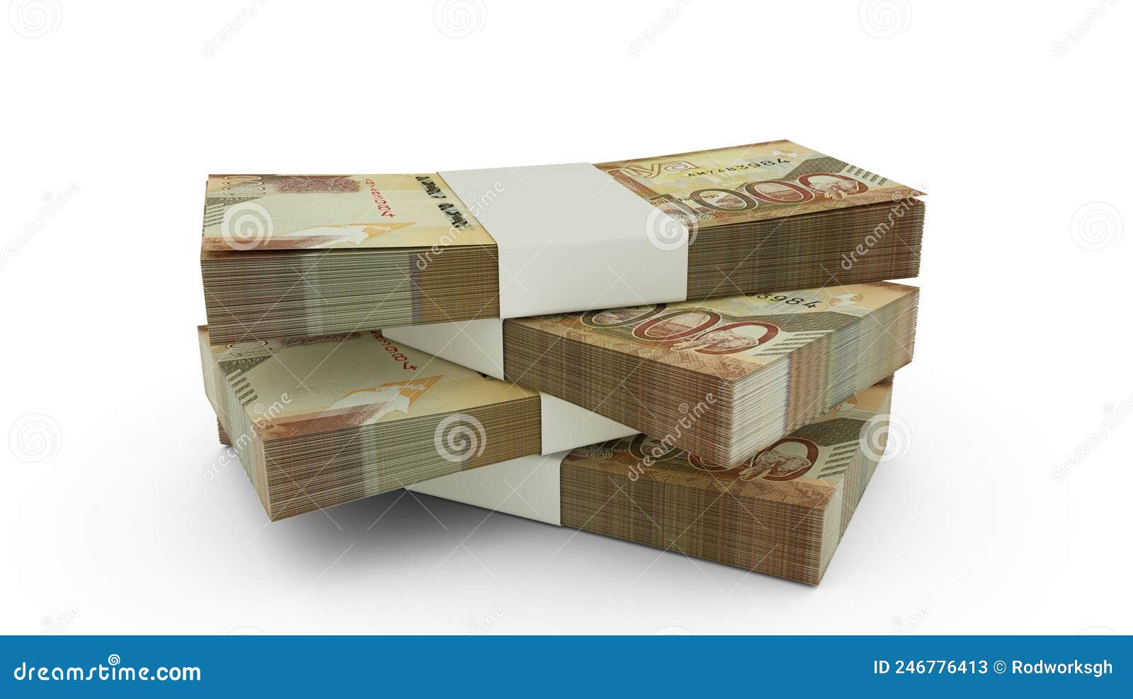 3D Pile Of Kenya 200 Shillings Money Banknote Royalty-Free Stock Image ...
