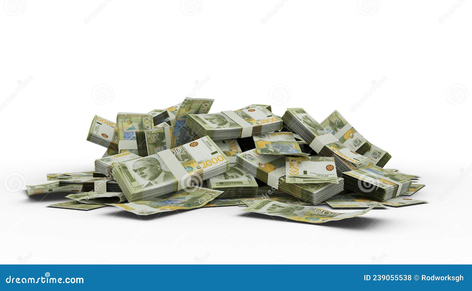 3D Serbian Dinar Currency Of Serbia Set Symbol Icon Cartoon Vector ...