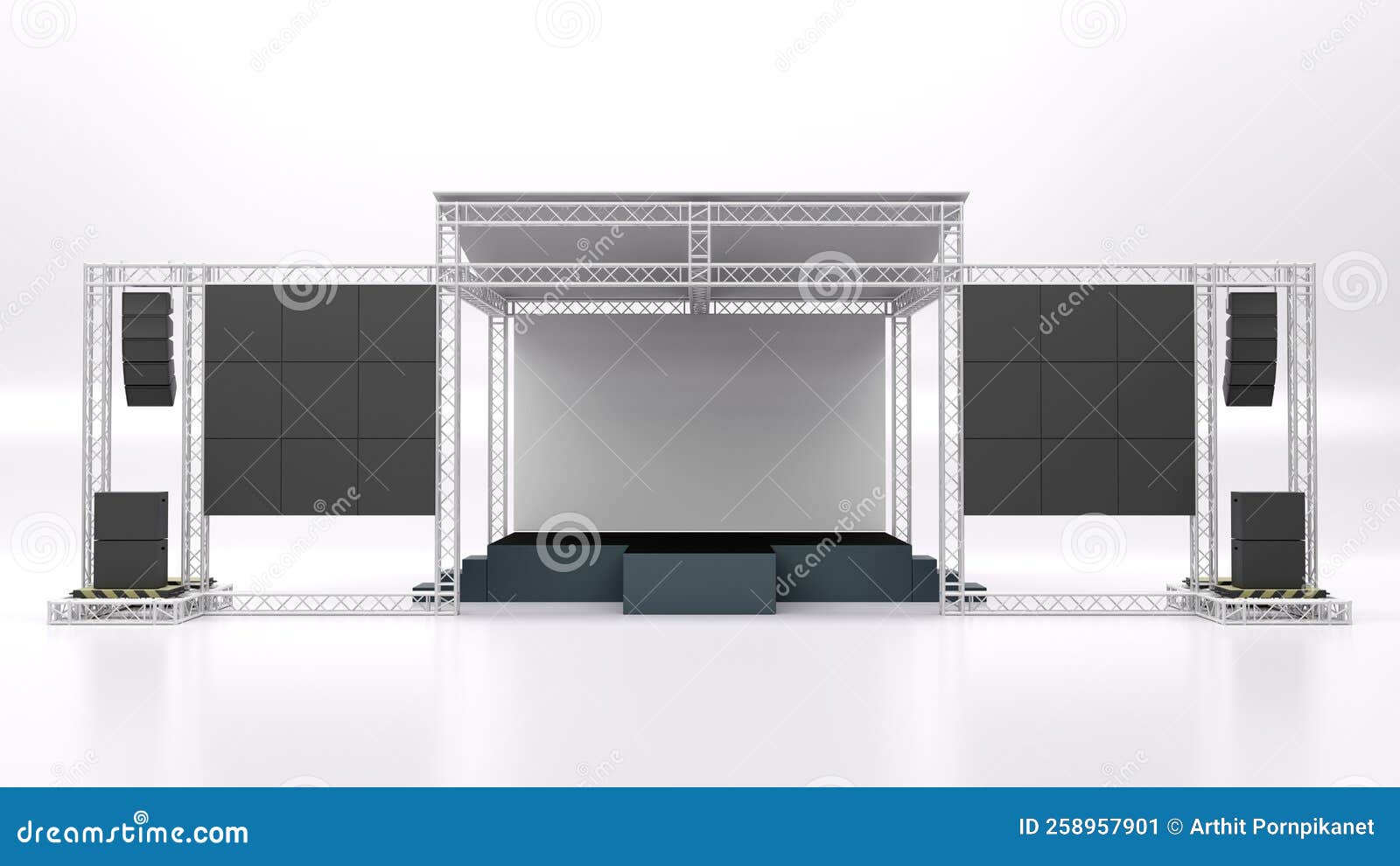3D Rendering of the Stage Show and Truss Construction with a Sound ...