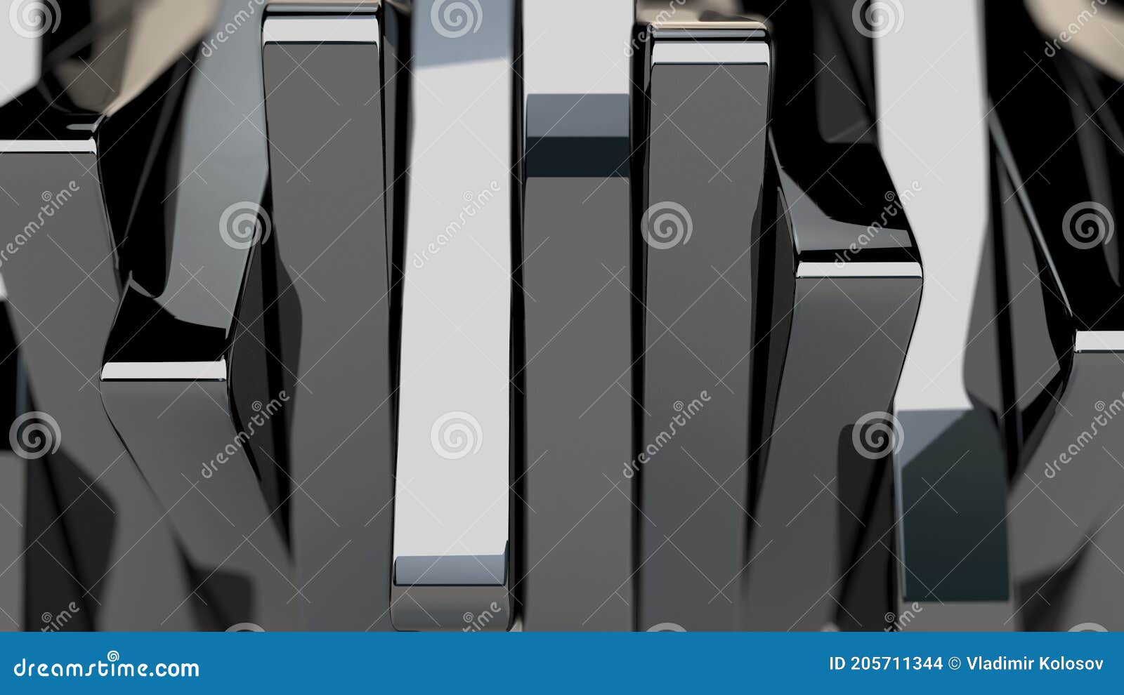 3d Rendering of Stainless Steel Bars Stock Illustration - Illustration ...