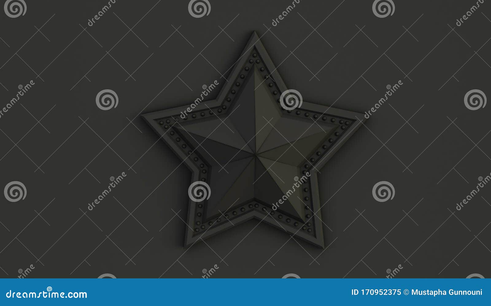 3D rendering of a star stock illustration. Illustration of privilege ...