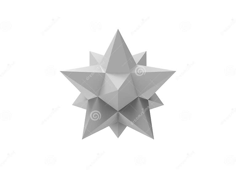 3D Rendering of a Star Figure Isolated on White Background Stock ...