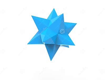 3D Rendering of a Star Figure Isolated on White Background Stock ...