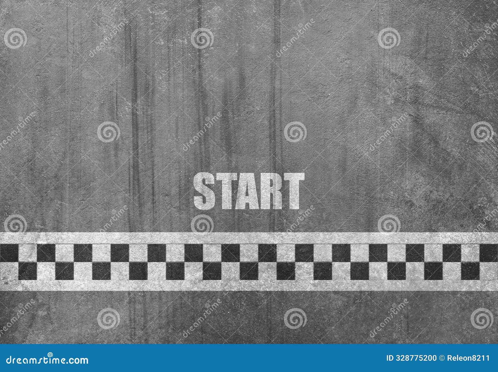 3D Rendering Start Line Racing Texture Background Top View Stock Photo ...