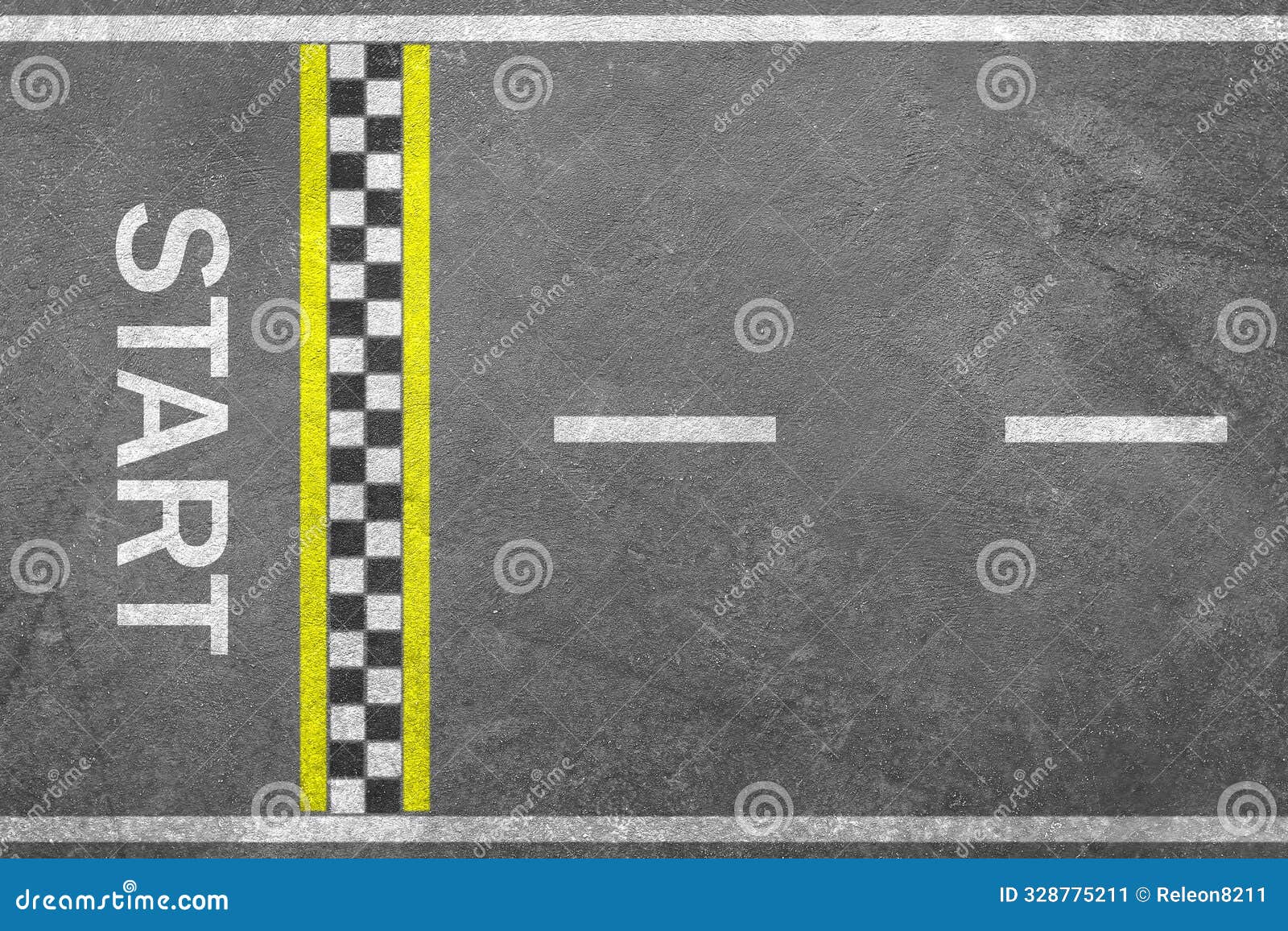 3D Rendering Start Line Racing Texture Background Top View Stock Image ...