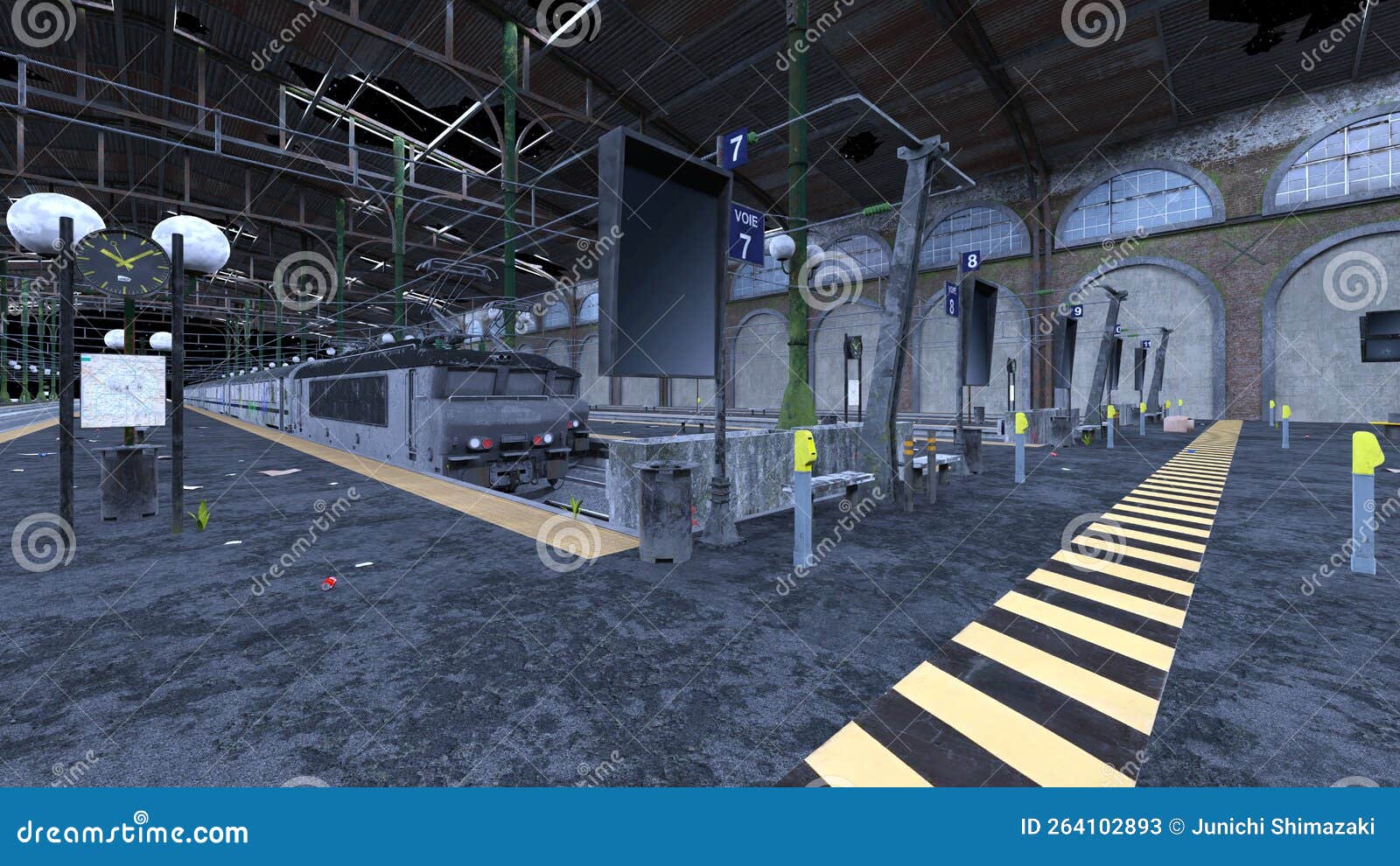 3D Rendering of the Station Stock Illustration - Illustration of ...