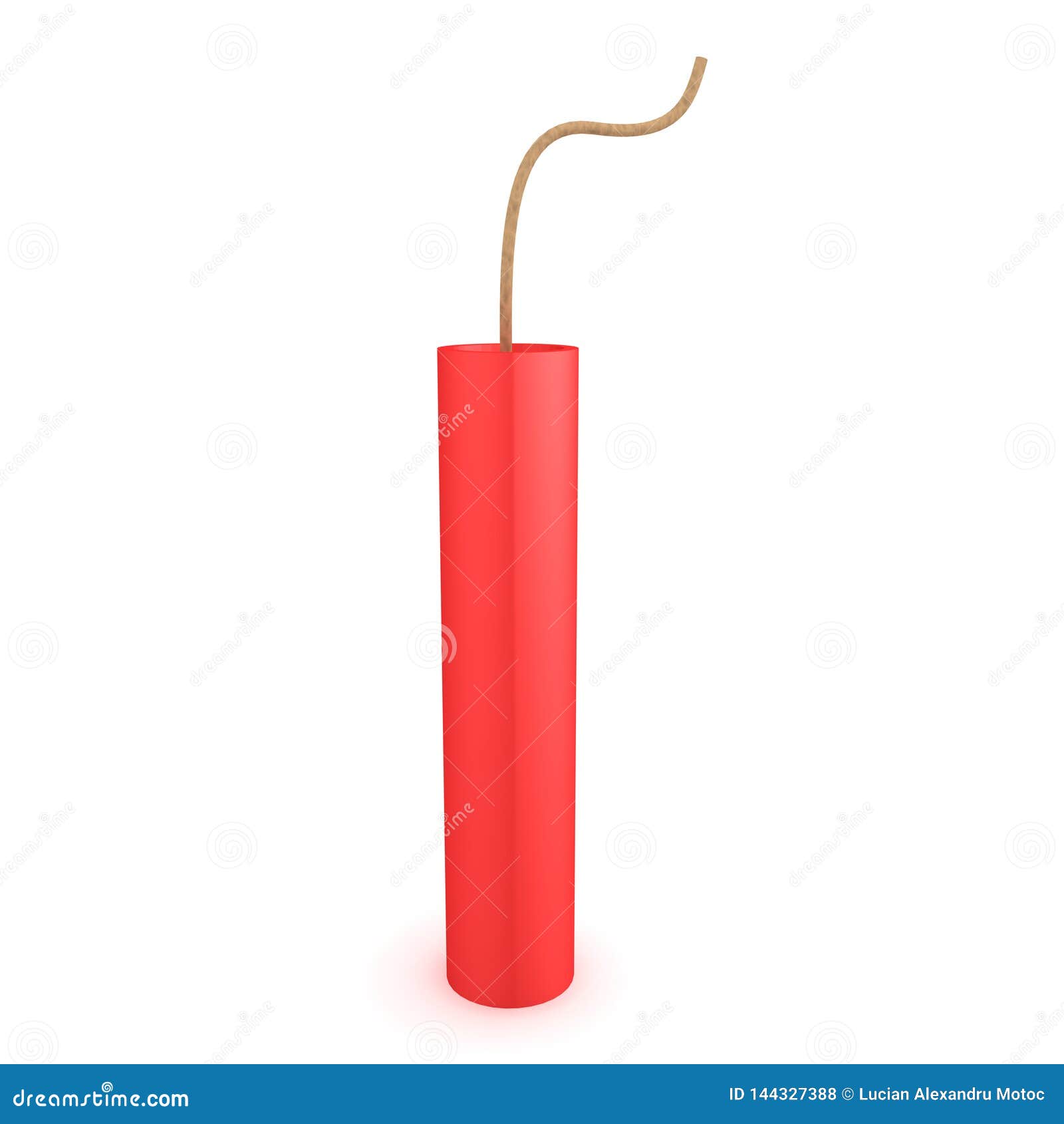 3D Rendering of Stick of Dynamite Stock Illustration - Illustration of ...