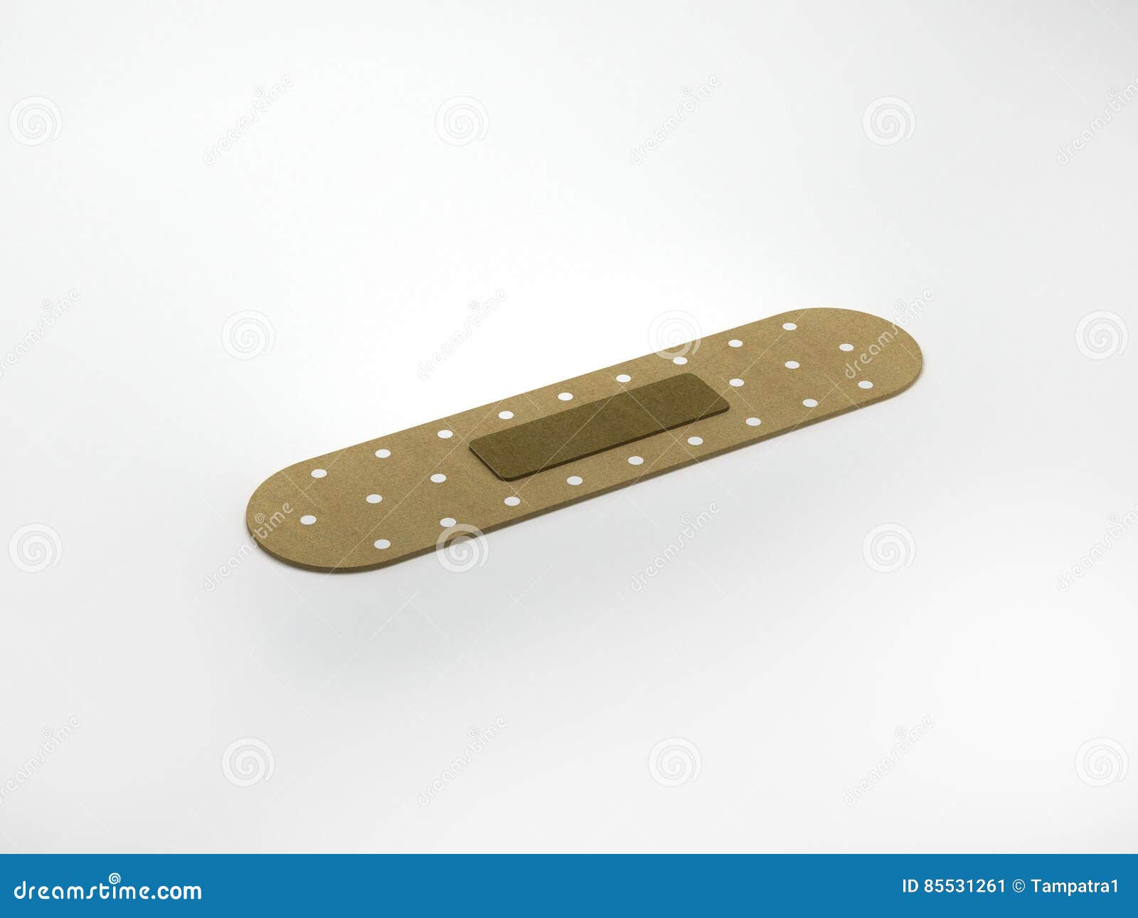 3D Rendering of Sticking Plaster on White Background Stock Illustration ...