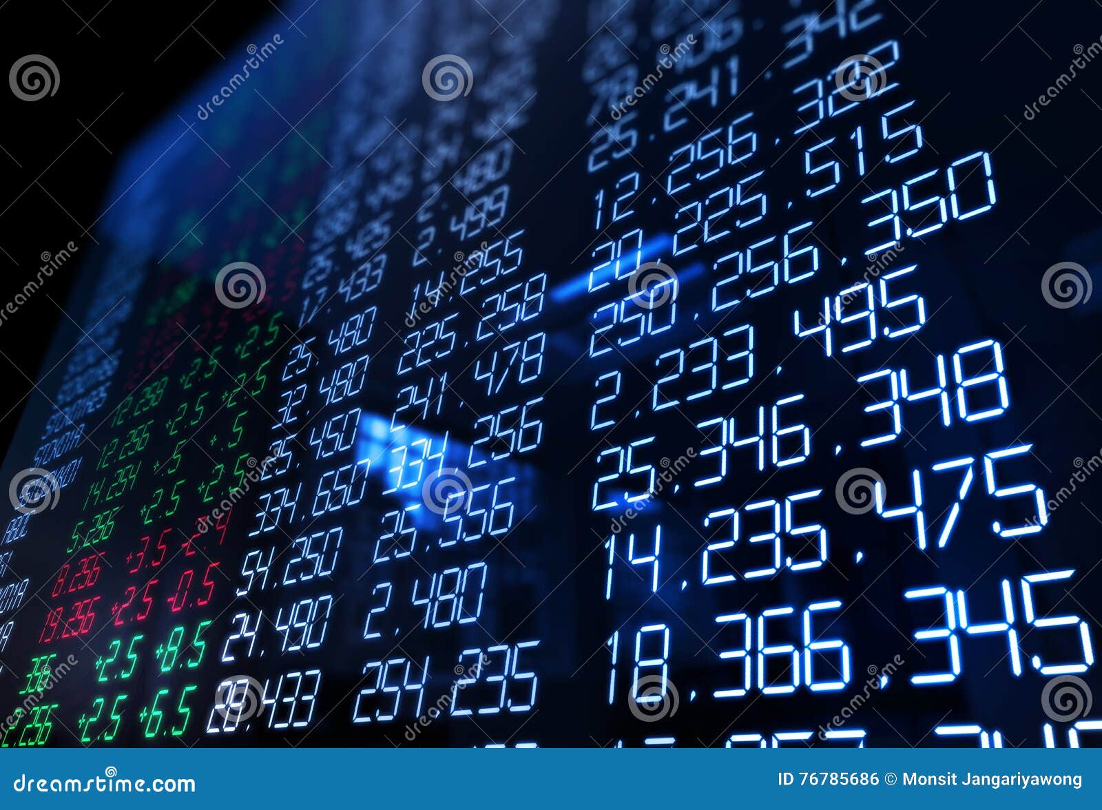 3d Rendering of Stock Exchange Display Panel Stock Illustration ...