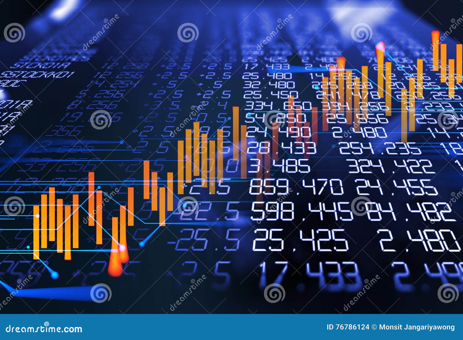 3d Rendering of Stock Exchange Display Panel Stock Illustration ...