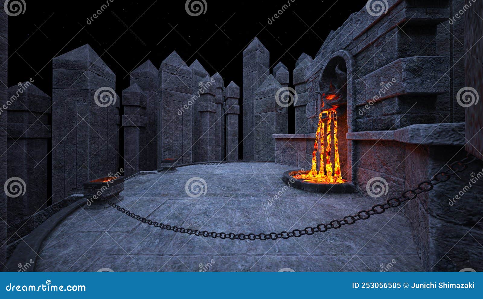 Pillar At The Temple At Edfu, Diminishing Triangles, Vintage Engraving ...